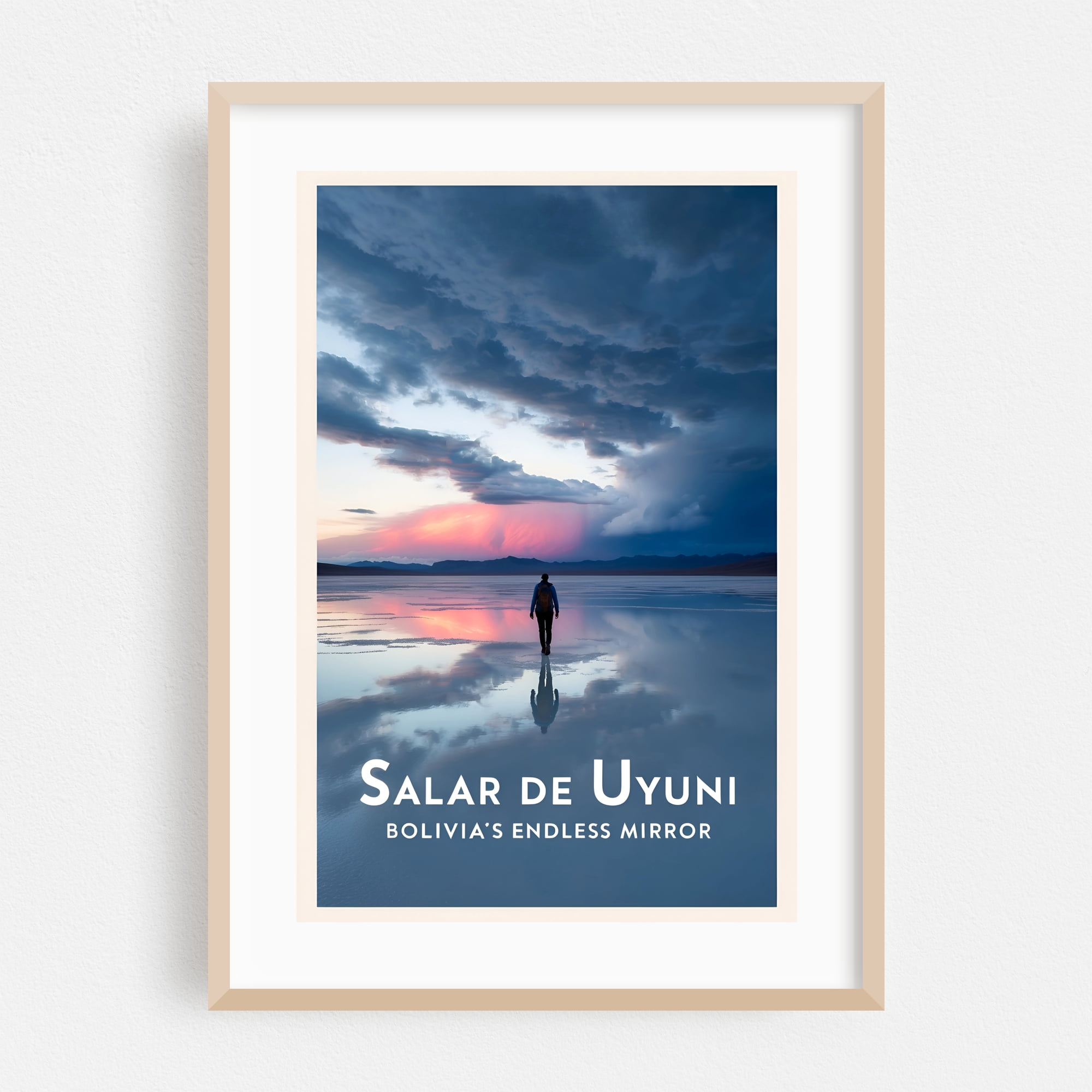 Salar de Uyuni Vintage Travel Poster – Bolivia’s Endless Mirror ...