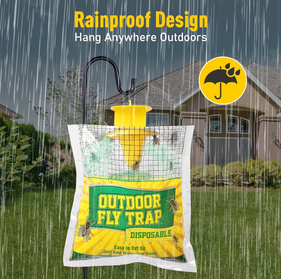 Salate 4-Pack Horse Fly Traps – Yellow Outdoor Hanging Fly Killers for ...