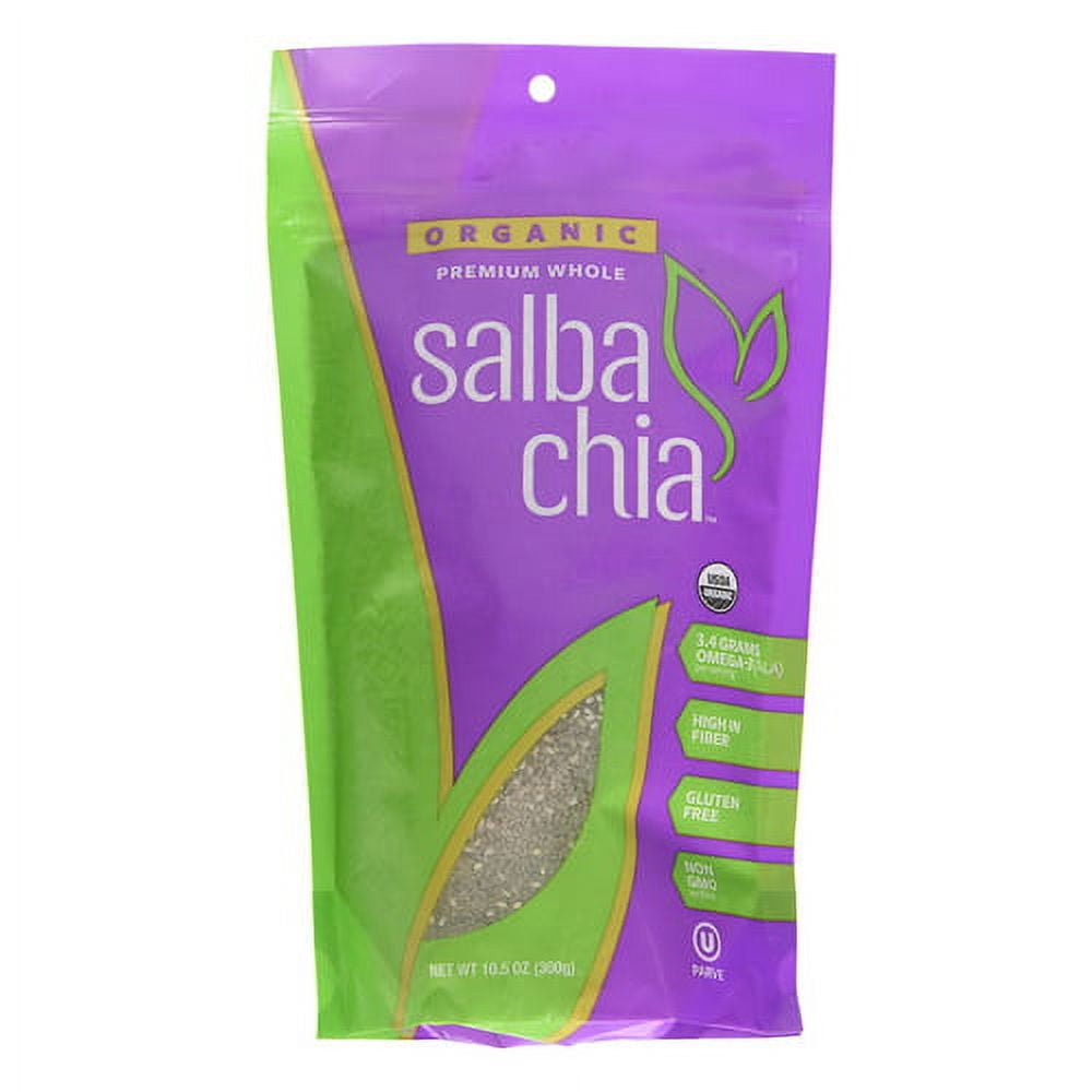 Salba Smart Organic Premium Whole Salba Chia Seed, 10.5 Oz, 2 Pack ...