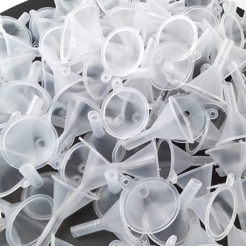 Salco 120pack Mini Clear Funnel Little Small Funnel Set for Lab Bottles ...