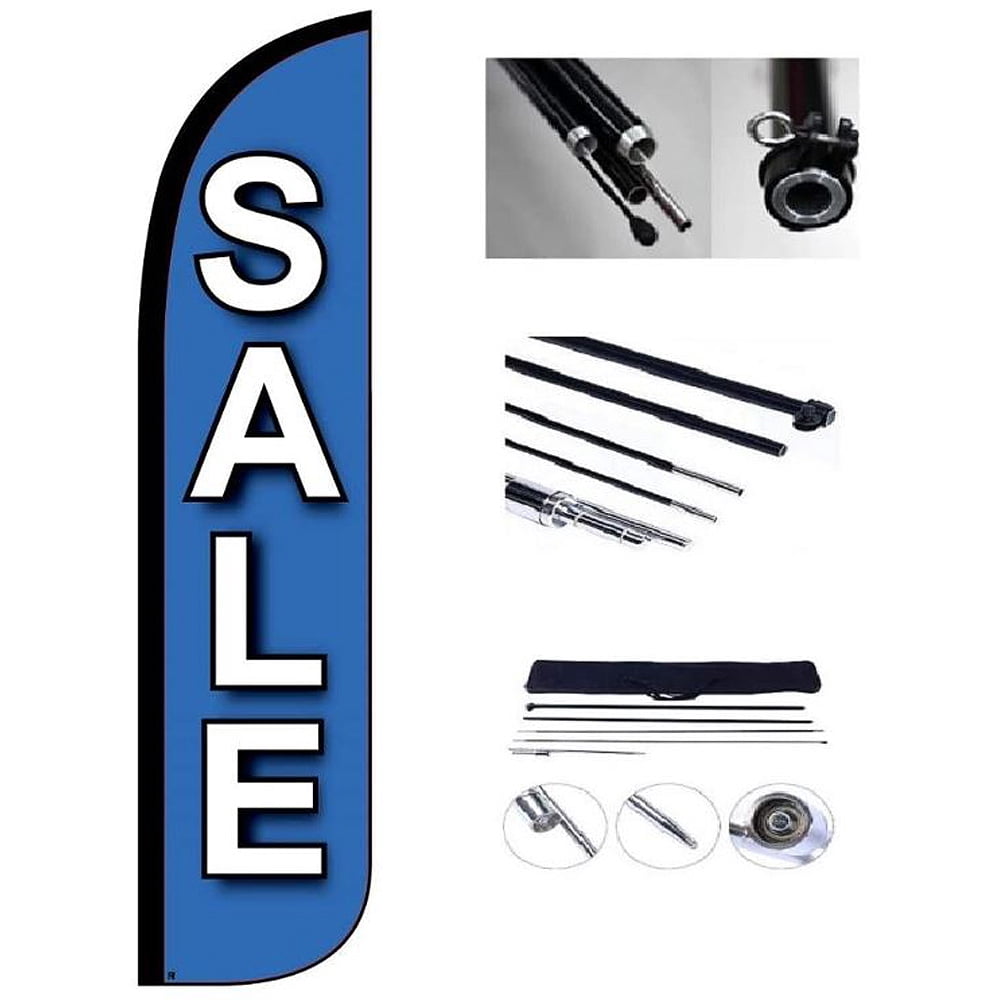Sale Business Windless Feather Flutter Flag 10 x 2.5 Foot Flag and 13 ...