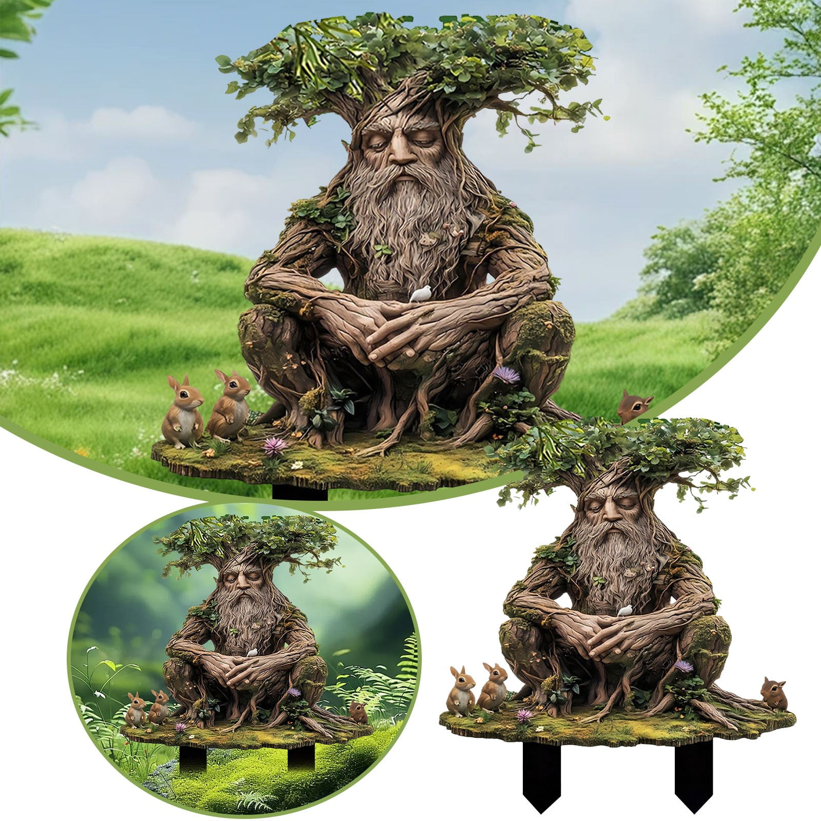 On Sale Clearance! Home Decor Tree Man Fairy Earth Statue Whimsical ...