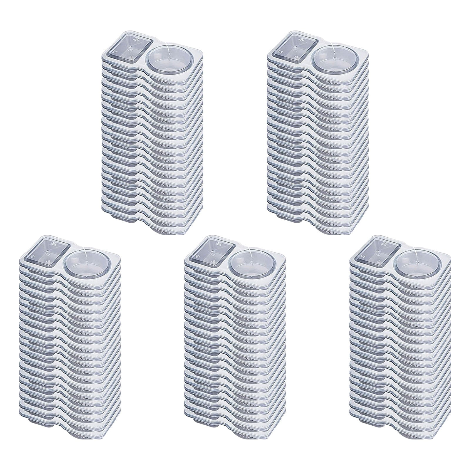 on Sale Hecteas Food Storage,100Pcs Disposable One-Piece Sauce Box ...