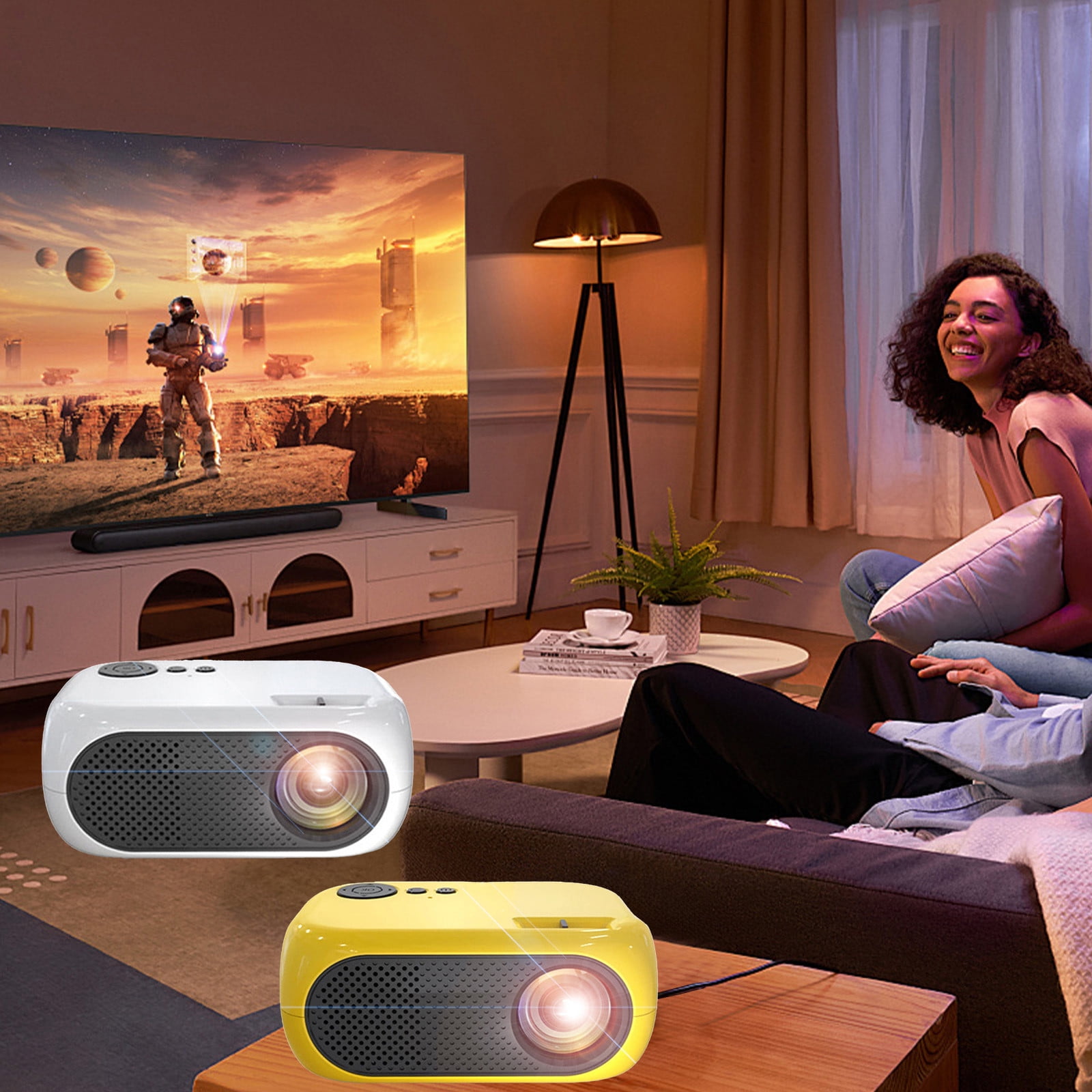 Sale, Portable LED Home Projector, 1080P Decoding, 1000ANSI, for Home ...