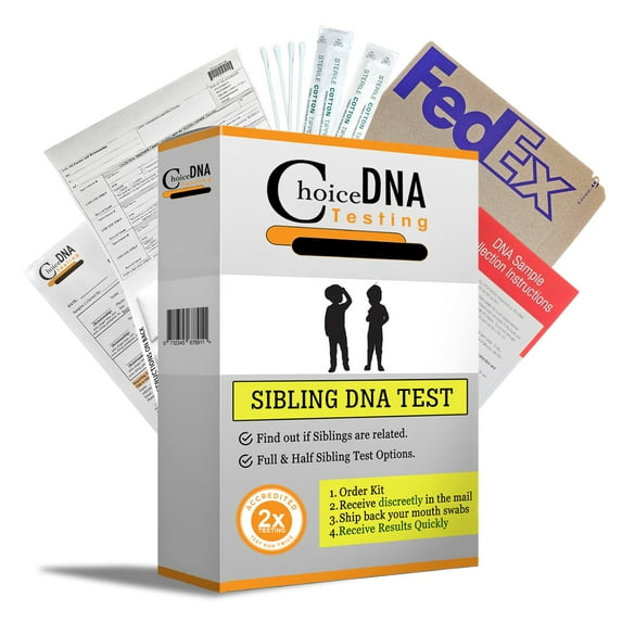 Free Shipping! Choice DNA Laboratory Sibling DNA Test Kit for Full or ...
