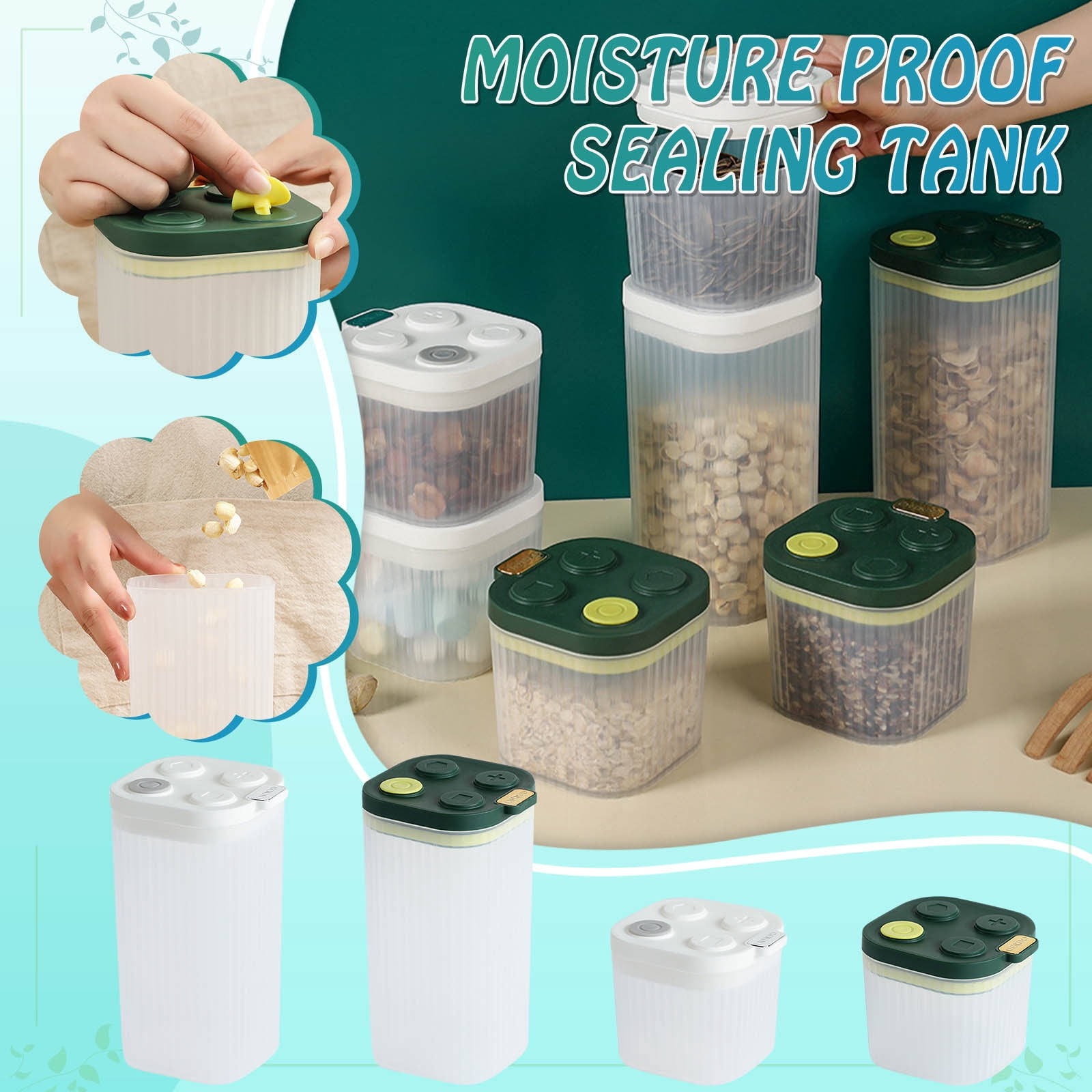 Sale, Sealed Grain Storage Tank, Food Grade Storage Box for Kitchen ...