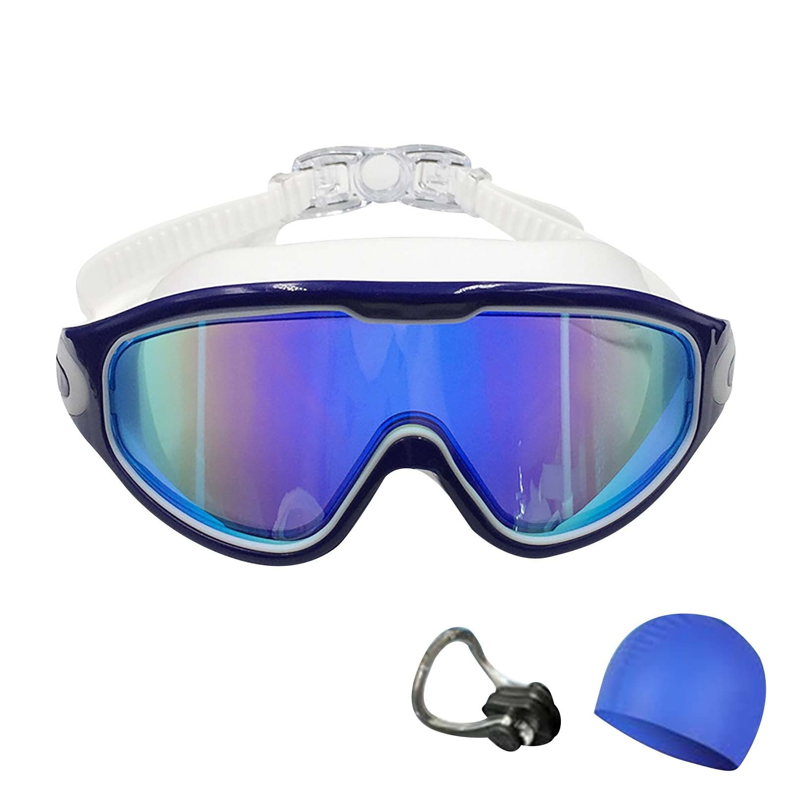 HD Large Frame Waterproof Swimming Goggles, Anti-Fog Swim Glasses for ...