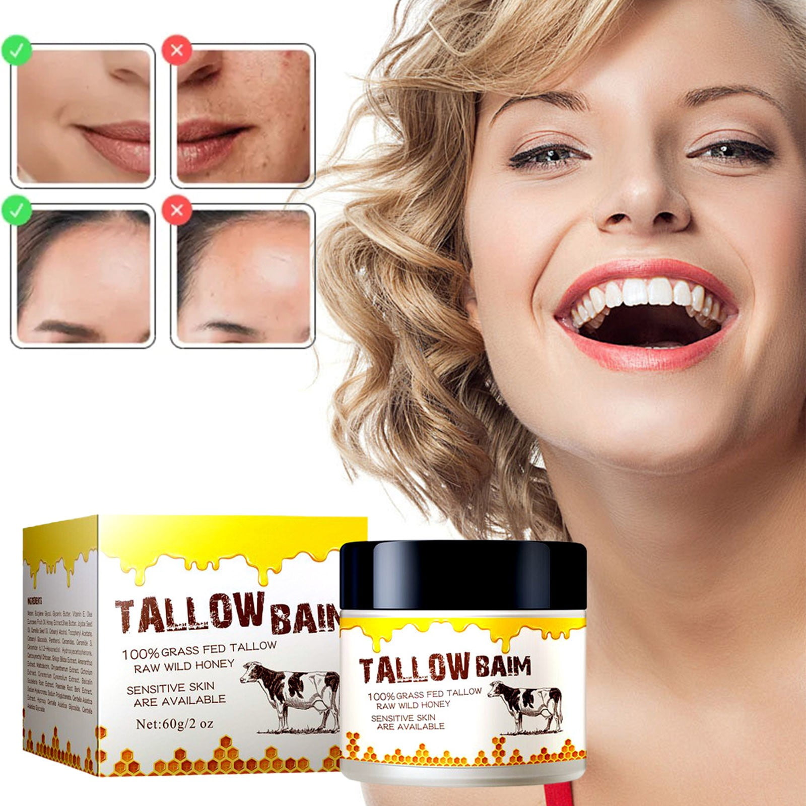 Sale Today Clearance! Premium Tallow and Honey Balm – Nourishing Balm for Face and Body ...