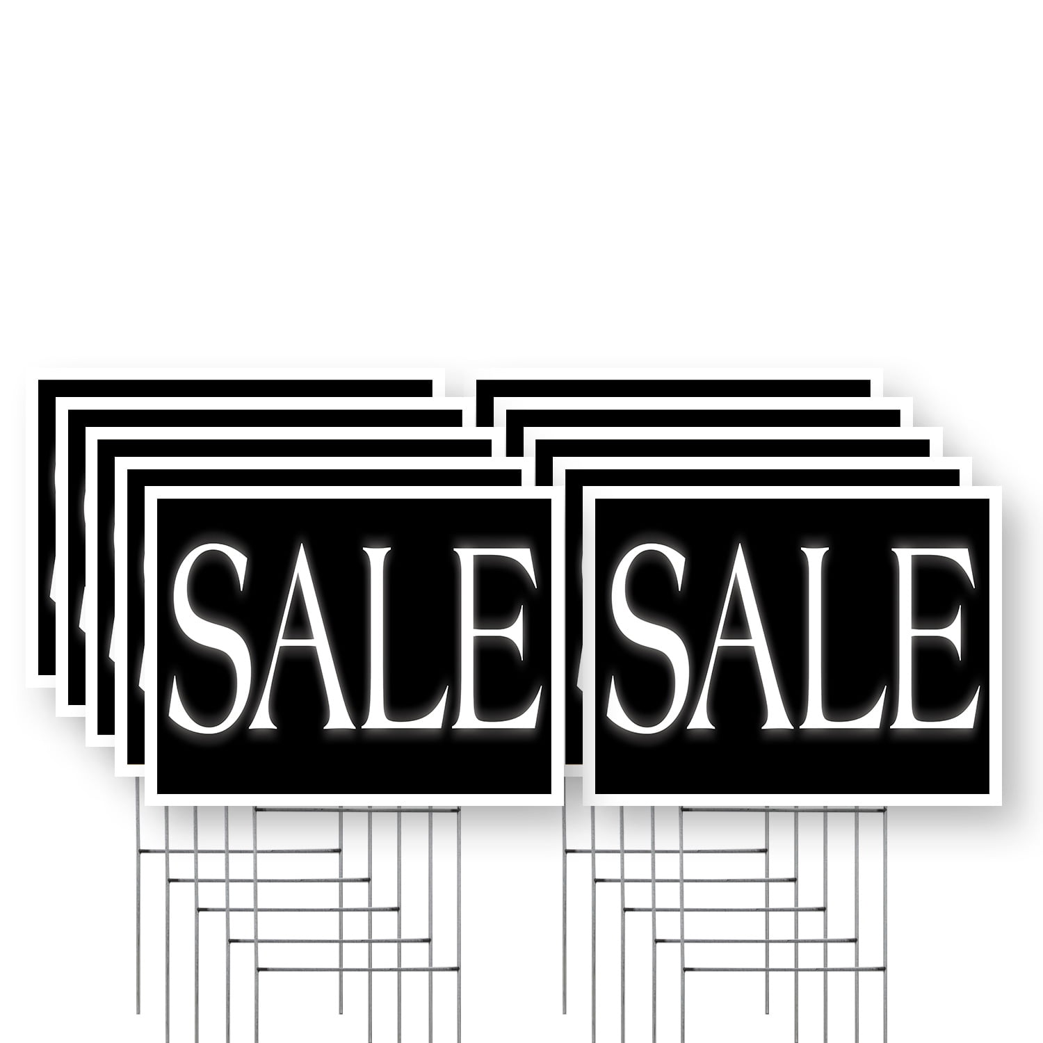 Sale Yard Sign 10 Pack of 18 Inch x 24 Inch Single Sided Weatherproof ...