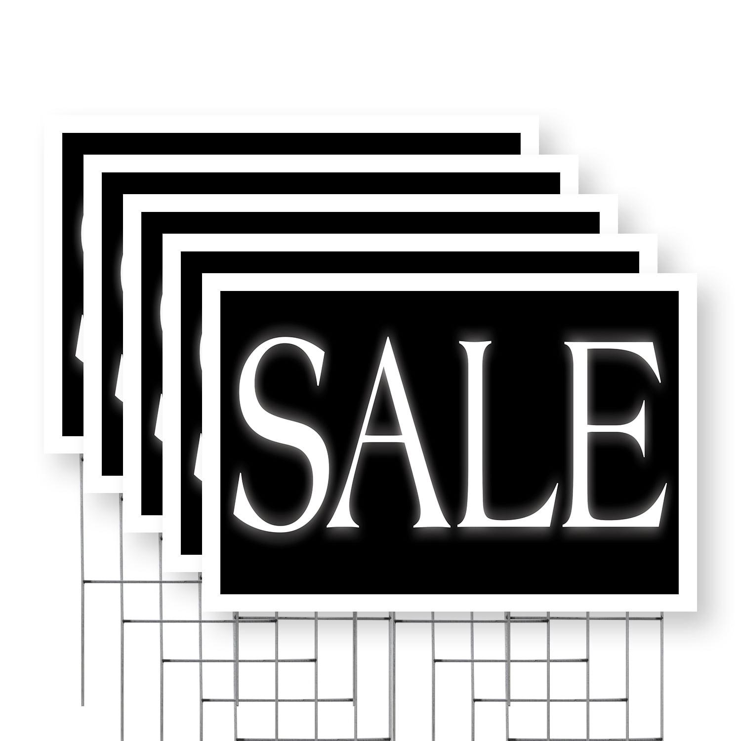 Sale Yard Sign 5 Pack of 24 Inch x 36 Inch Double Sided Weatherproof ...