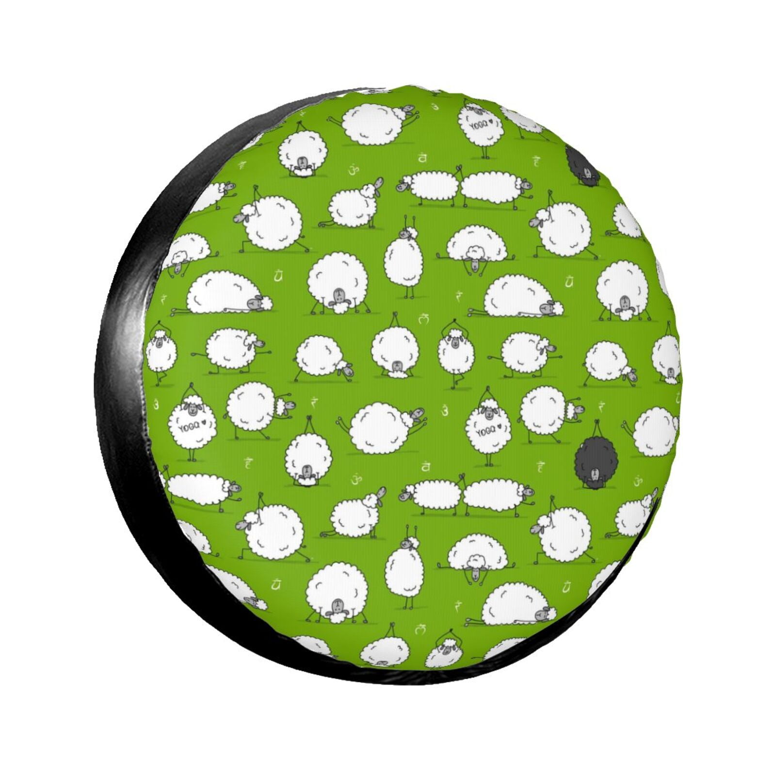 Salelf Funny Sheep Doing Yoga Spare Tire Cover Waterproof Sunproof ...