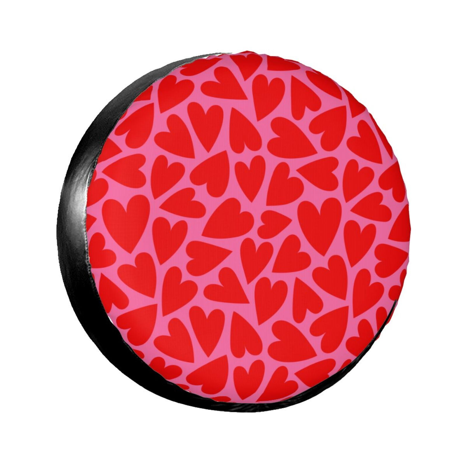 Salelf Red Love Heart Spare Tire Cover Waterproof Sunproof Wheel