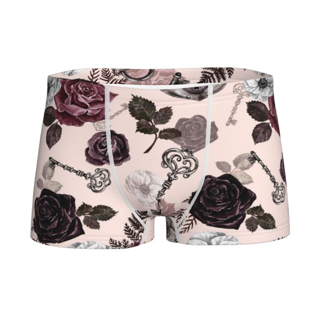 Salelf Retro Red Black Roses Boys' and Toddler Underwear Comfort Flex ...