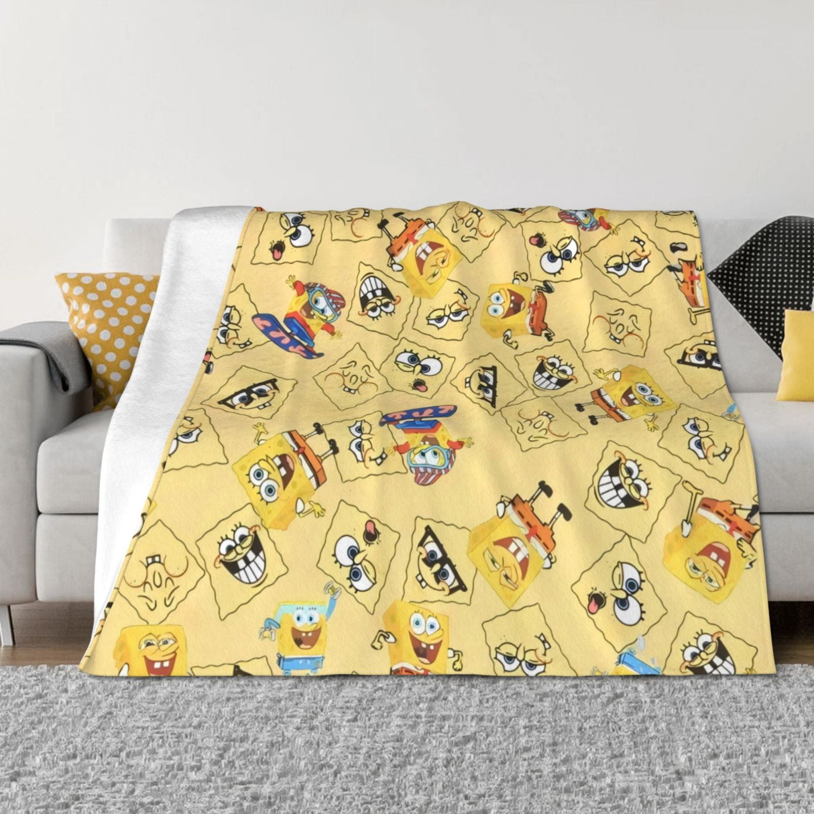 Salelf SpongeBob SquarePants U Throw Blanket 40"x30" Soft Comfy Bed ...