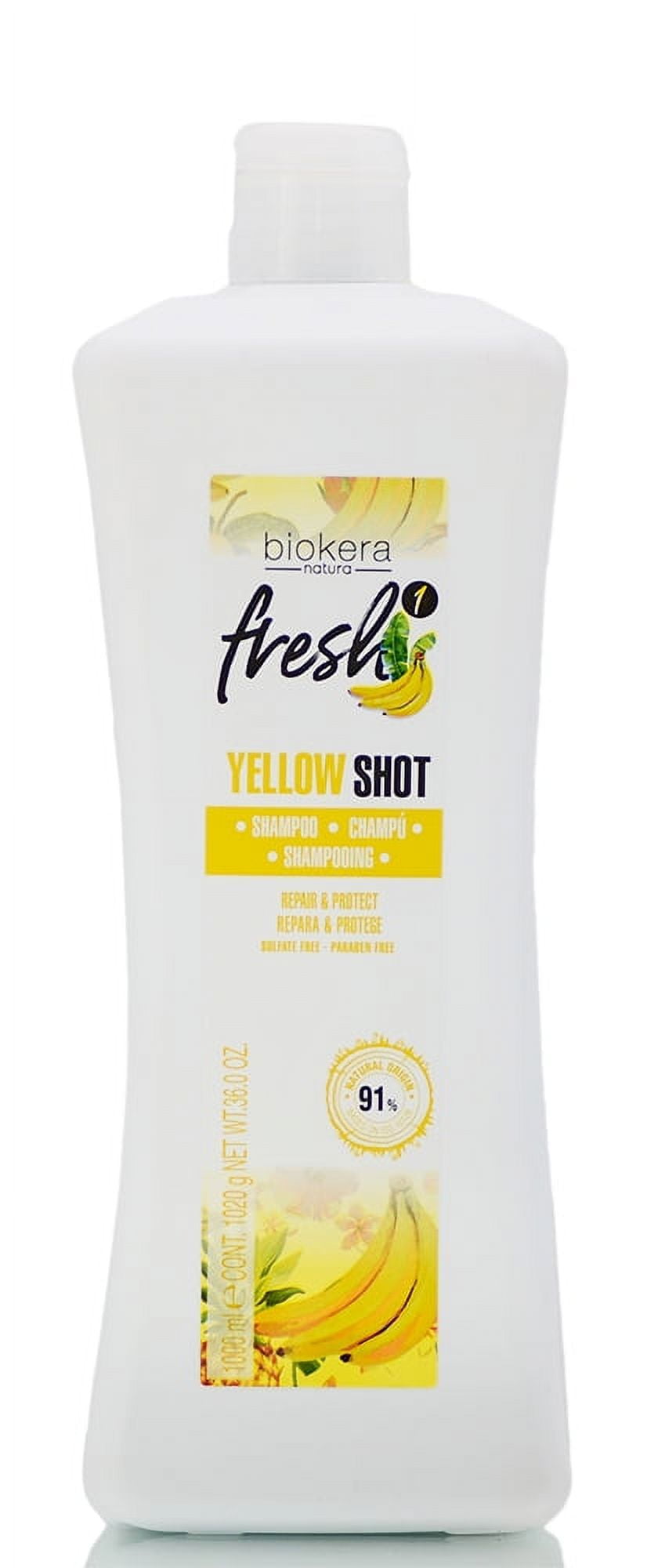 Salerm Biokera Natura Fresh Yellow Shot Shampoo - 36 oz - Walmart.com