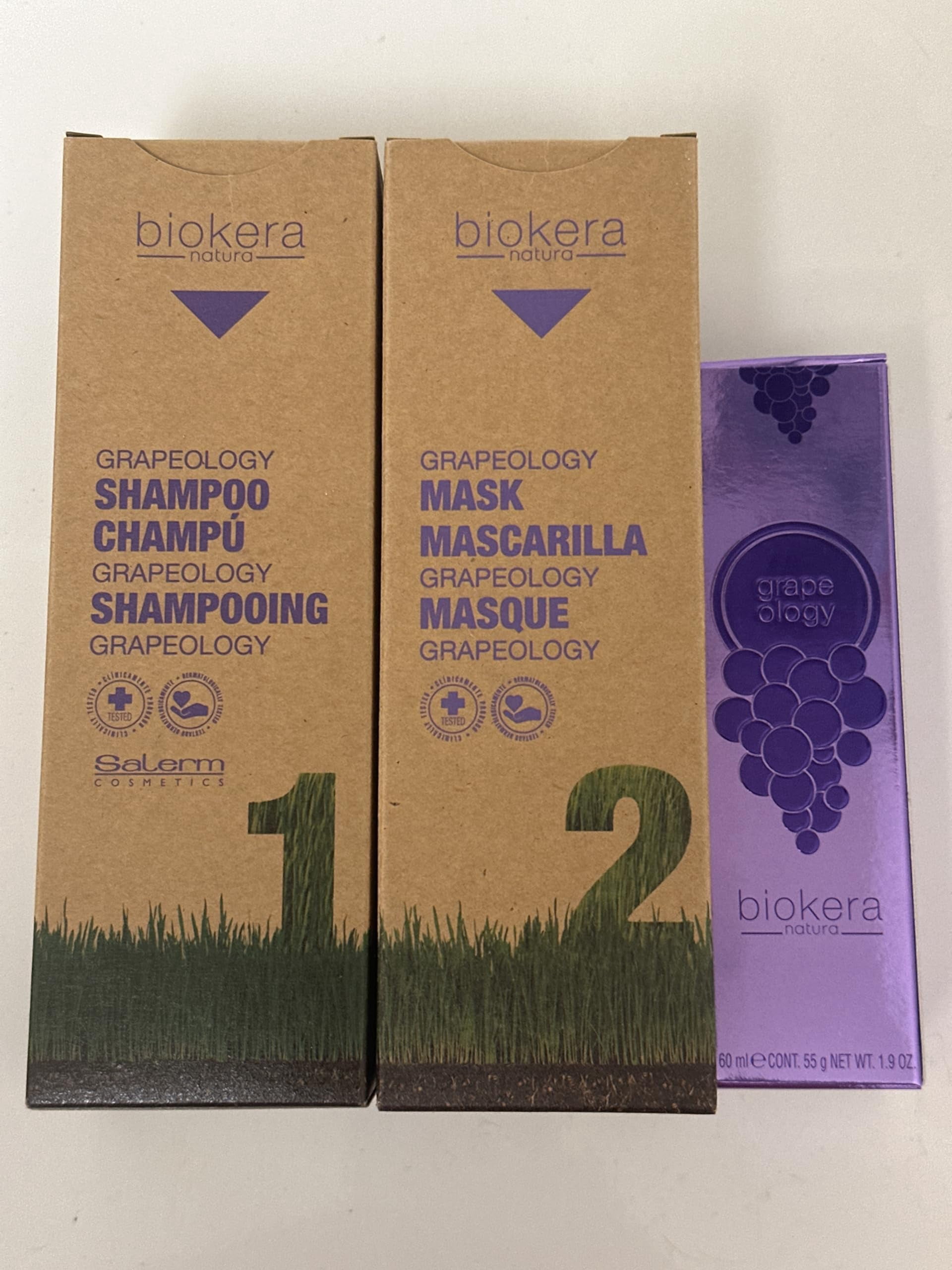 Salerm Biokera Natura Grapeology Shampoo 300Ml / Mask 200Ml / and Oil 1 ...