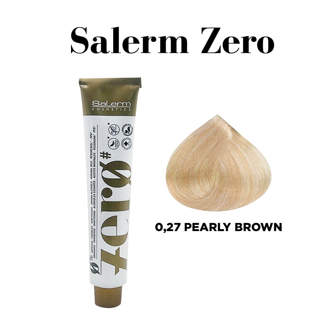 Salerm Color Zero Semi Permanent Coloring Cream ( 0,27 Pearly Brown ...