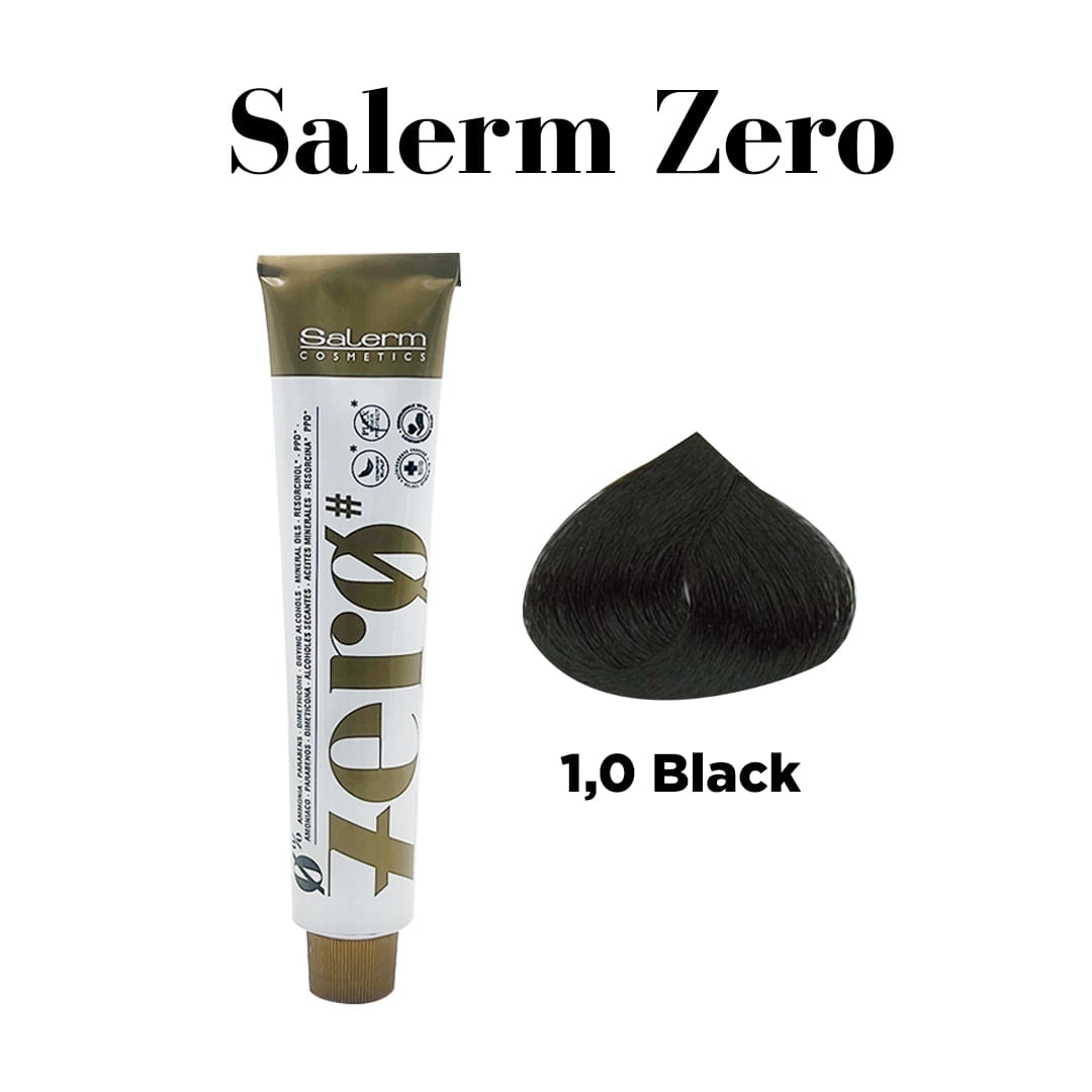 Salerm Color Zero Semi Permanent Coloring Cream ( 1,0 Black ) - Walmart.com