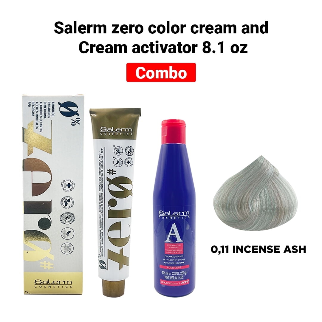 Salerm Color Zero Semi Permanent Coloring Cream with Cream Activator 8. ...