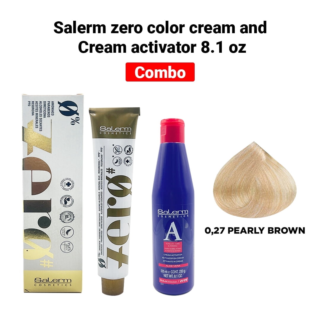 Salerm Color Zero Semi Permanent Coloring Cream with Cream Activator 8. ...