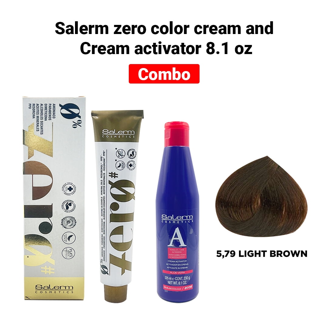Salerm Color Zero Semi Permanent Coloring Cream with Cream Activator 8. ...