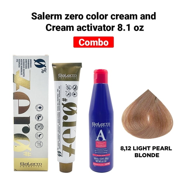Salerm Color Zero Semi Permanent Coloring Cream with Cream Activator 8. ...
