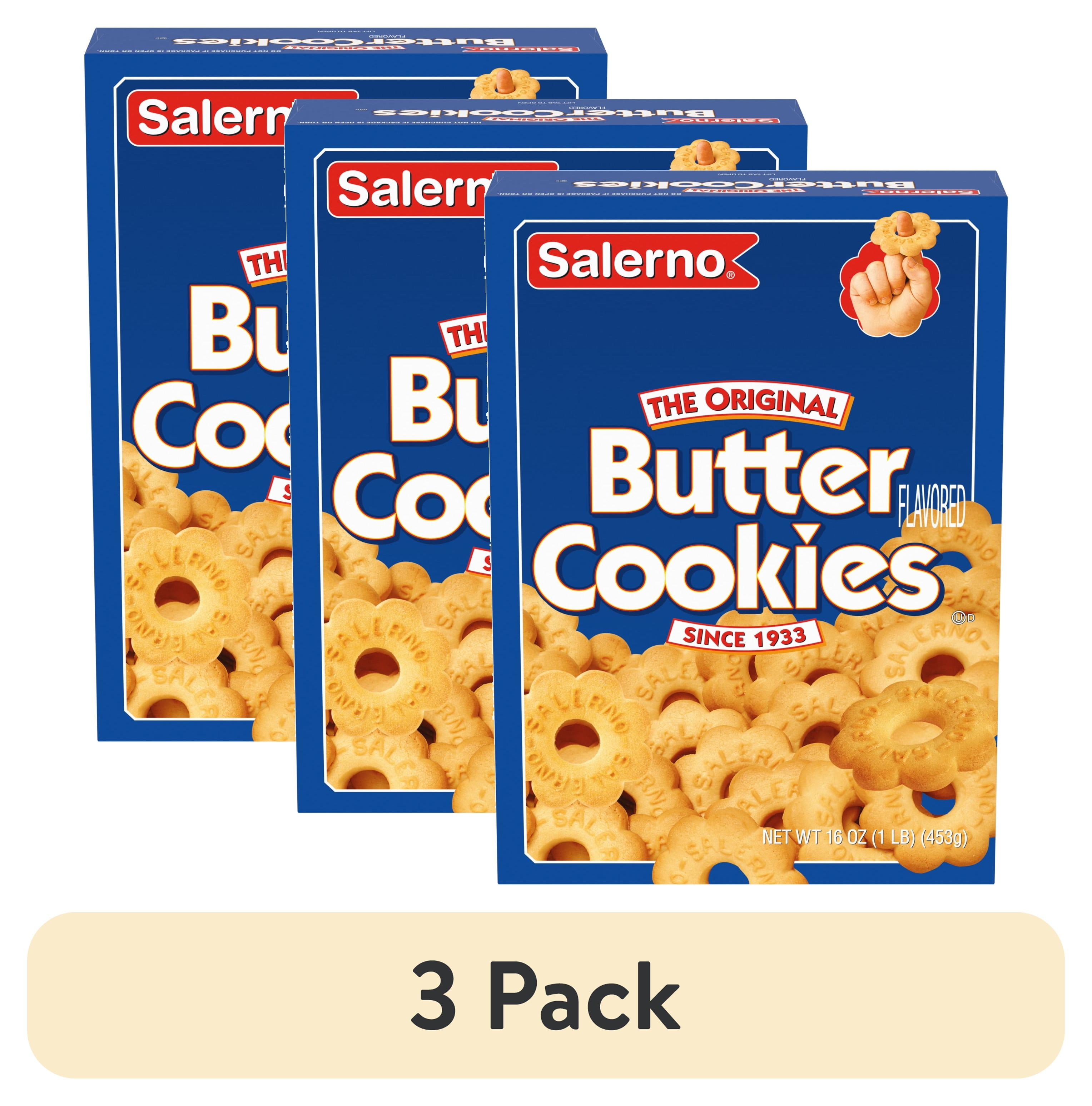 (3 pack) Salerno Original Butter Cookies, 16 oz Box - Walmart.com