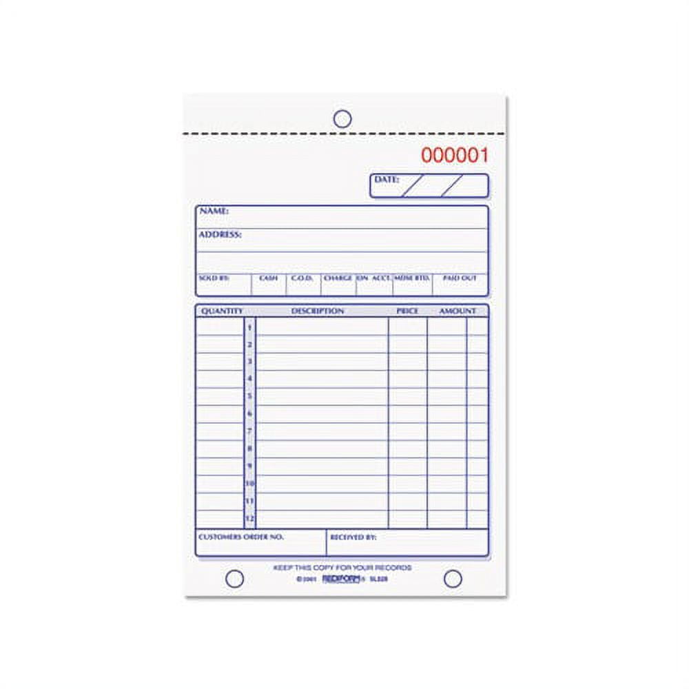 Rediform, RED5L528, Carbonless Sales Order Book, 1 Each - Walmart.com