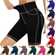 Cadmus High Waist Yoga Shorts for Women, Tummy Control, Deep Pockets ...