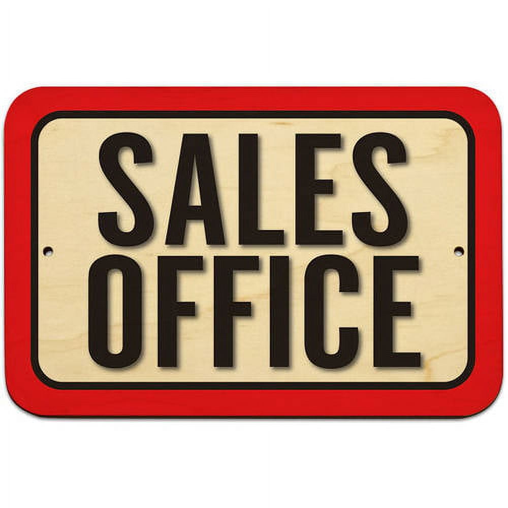 Sales Office 9" x 6" Wood Sign - Walmart.com
