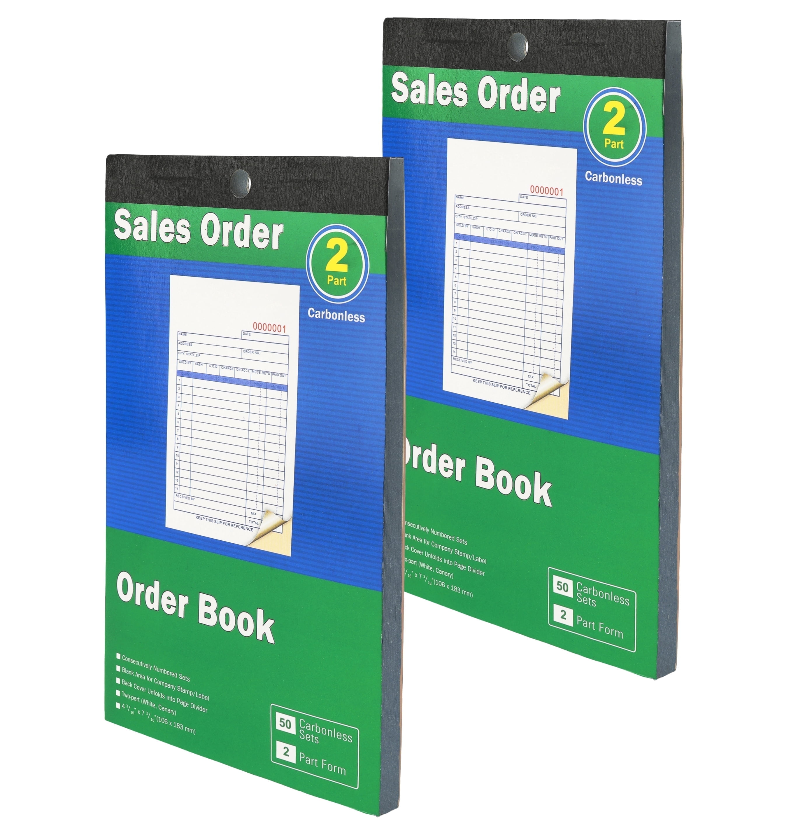 Gimehome Sales Order Book, 2-Part Carbonless, White Canary, 6 Packs ...