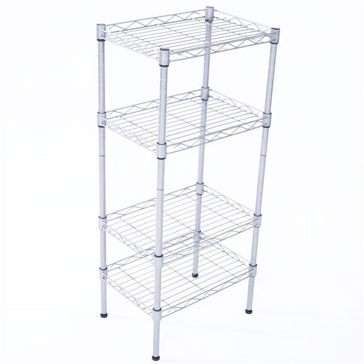 Sales Promotion! 4-Shelf Shelving Units and Storage, Rectangle Carbon ...