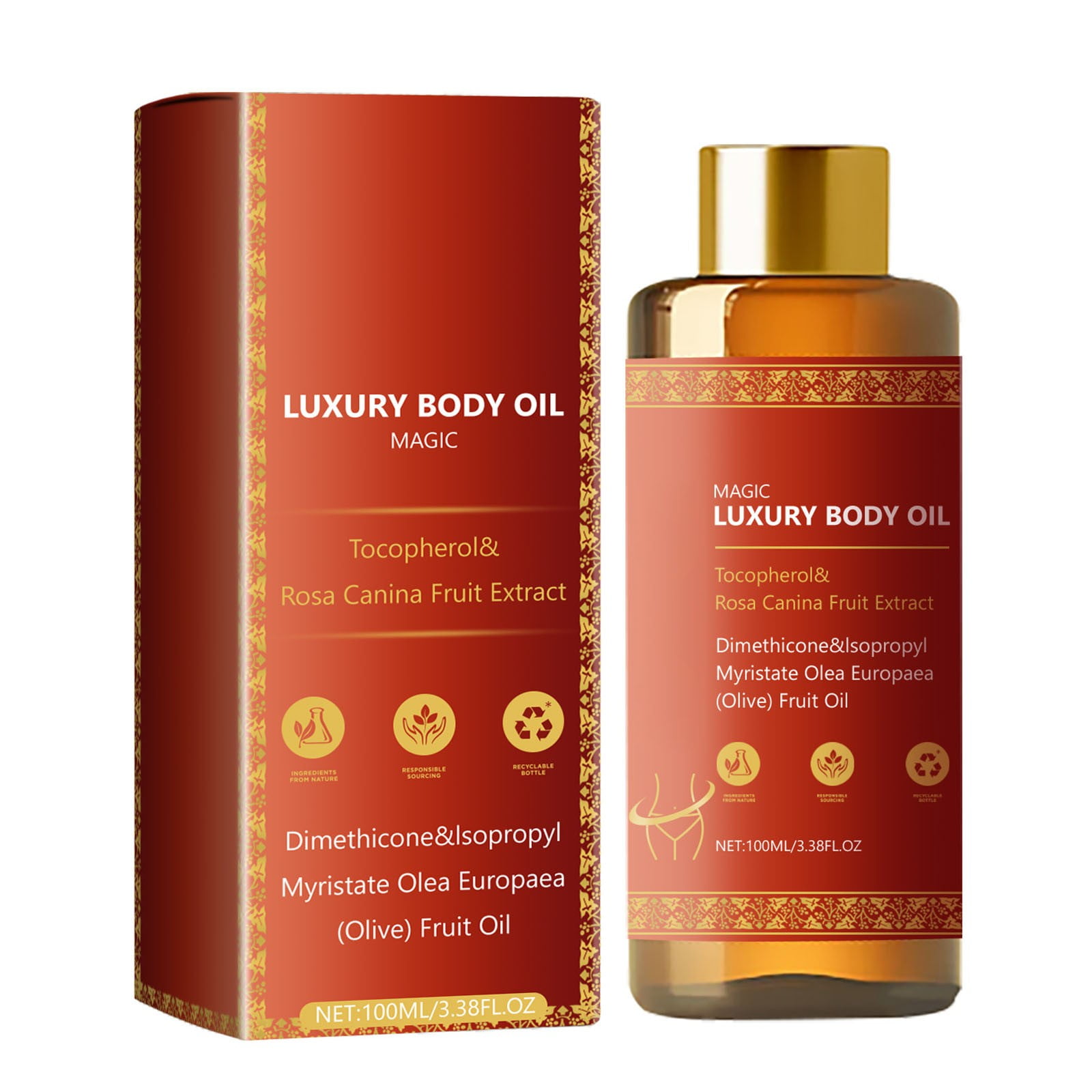 Sales Promotion Body moisturizing oil MagicBody Oil 100ml Plumps ...