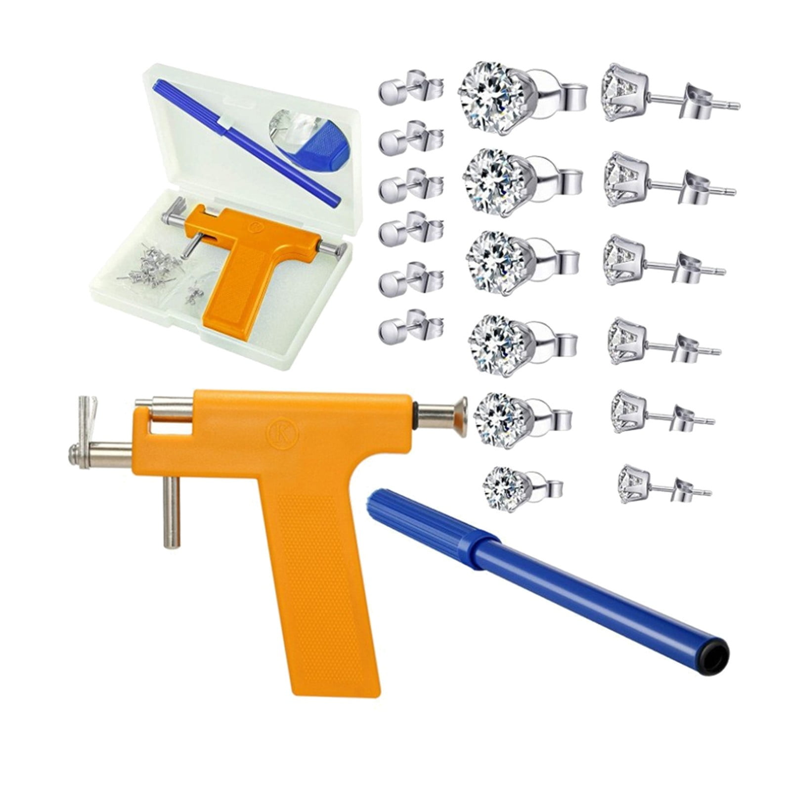 Sales Promotion Ear piercing set Stainless 12 Pairs of Ear Lip Nose ...