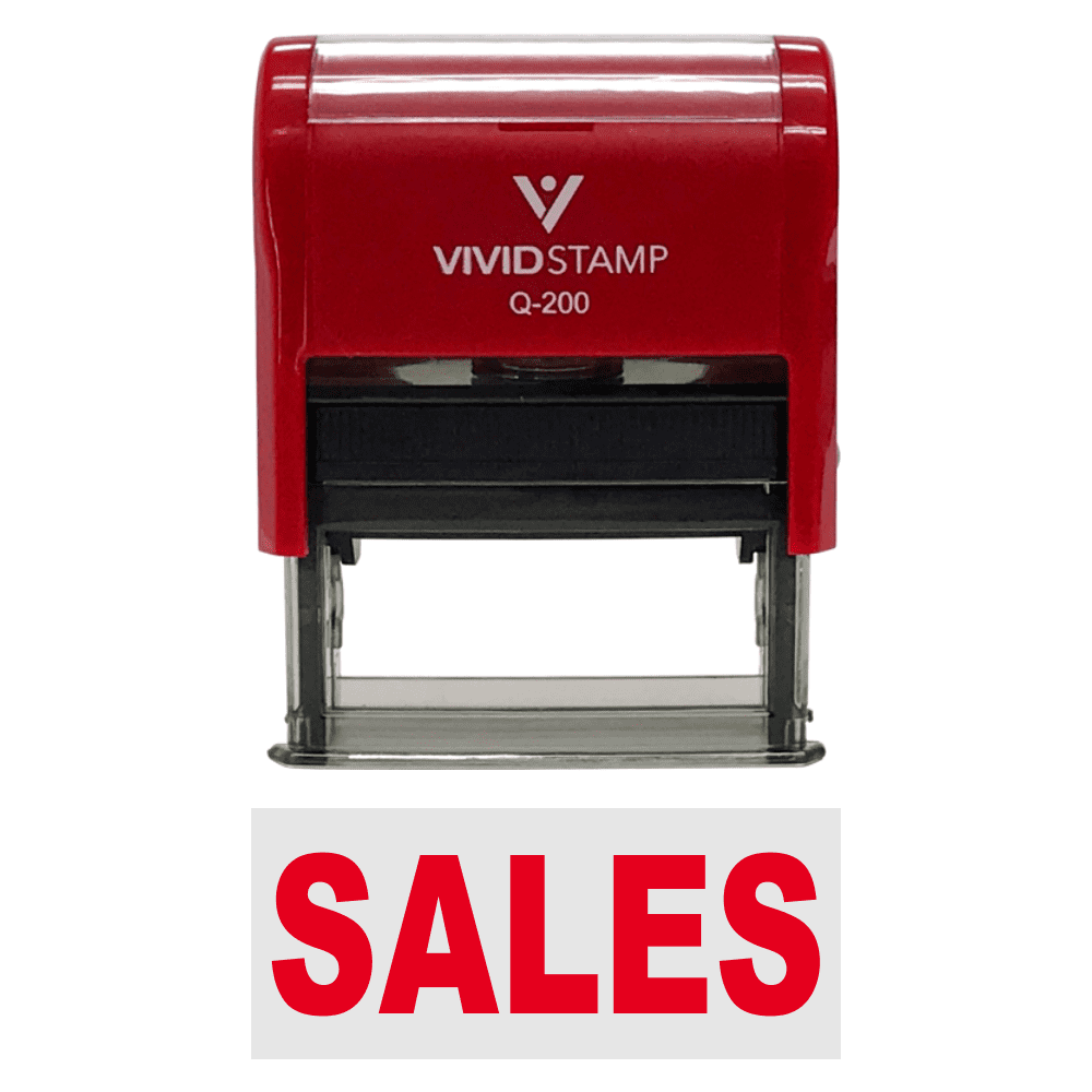 Sales Self-Inking Office Rubber Stamp (Red Ink) - Q-200 - Walmart.com