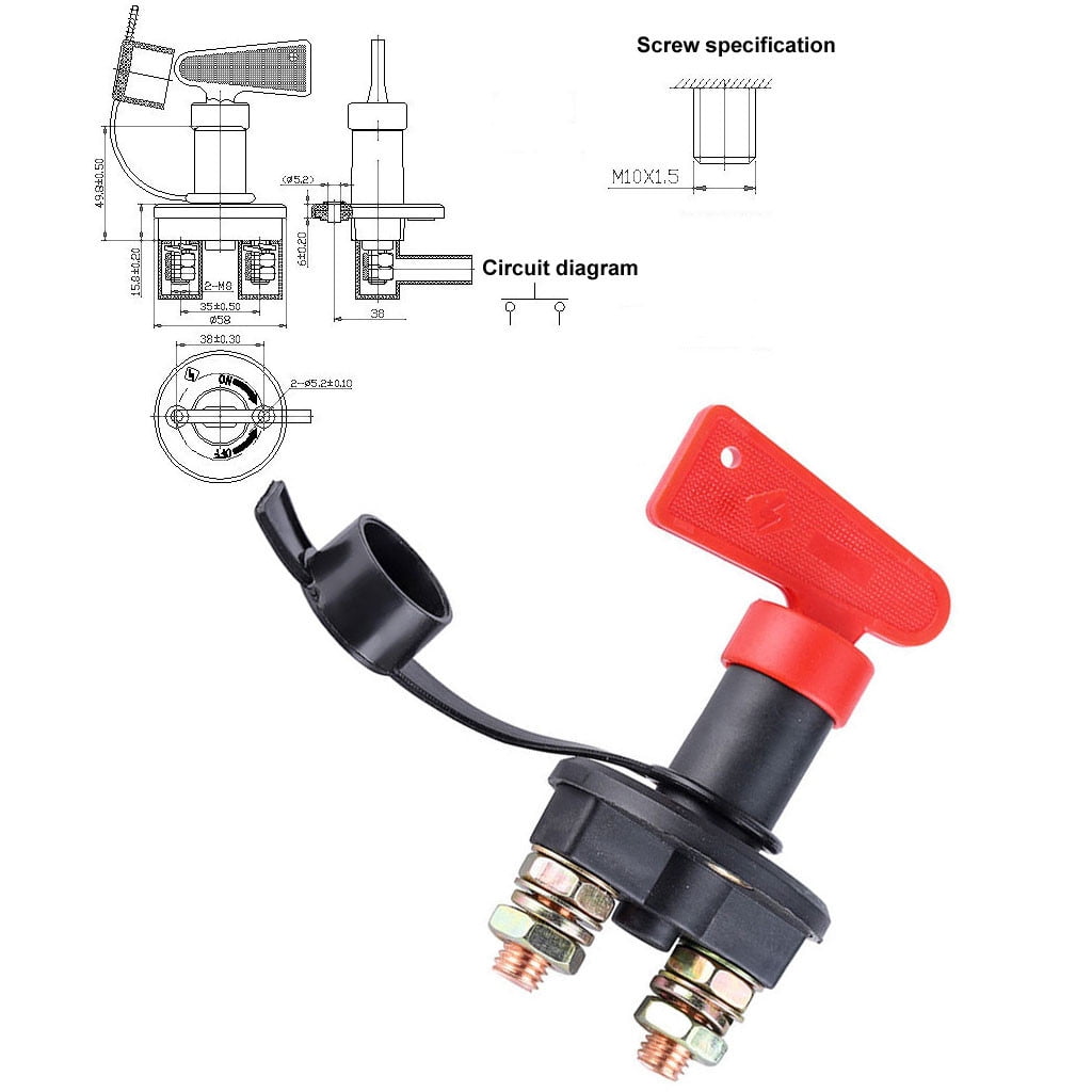 Sales Today Clearance! 12V Battery Isolator Switch, Heavy-Duty Power ...
