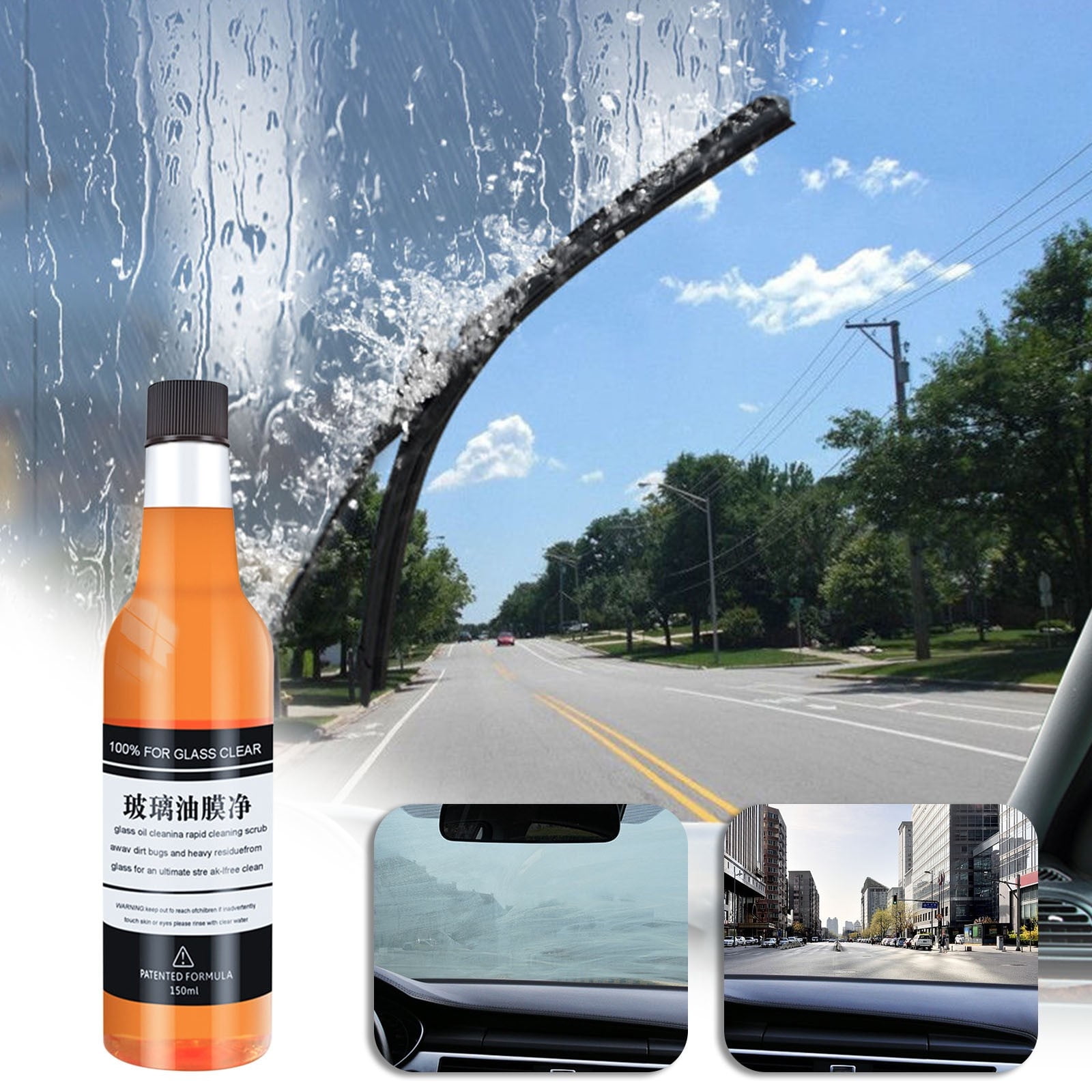 Sales Today Clearance! 150ML Car Glass Oil Film Cleaner, Windshield ...