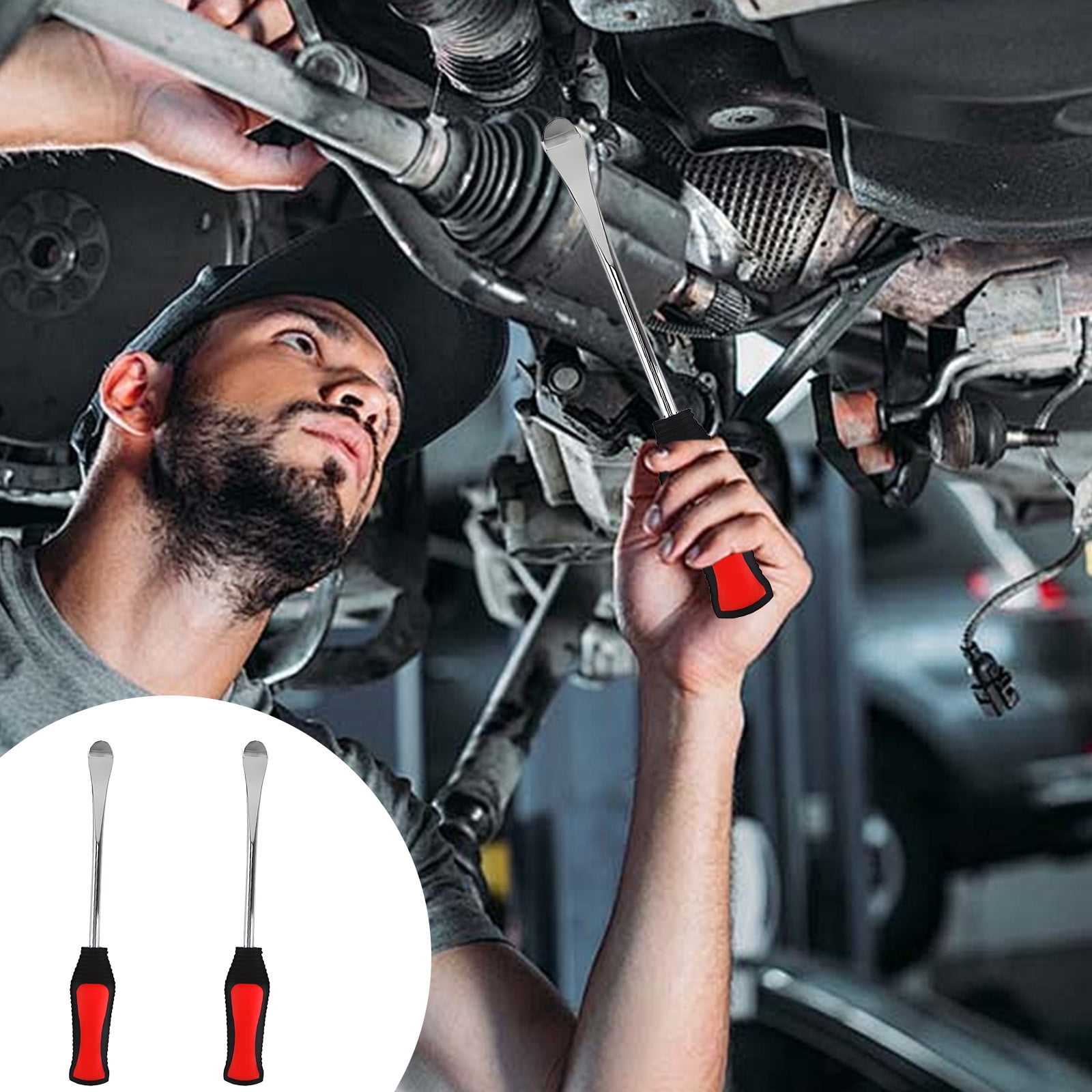 3PC Car Tire Pry Bar Set, Heavy-Duty Motorcycle Tire Lever Tools with ...