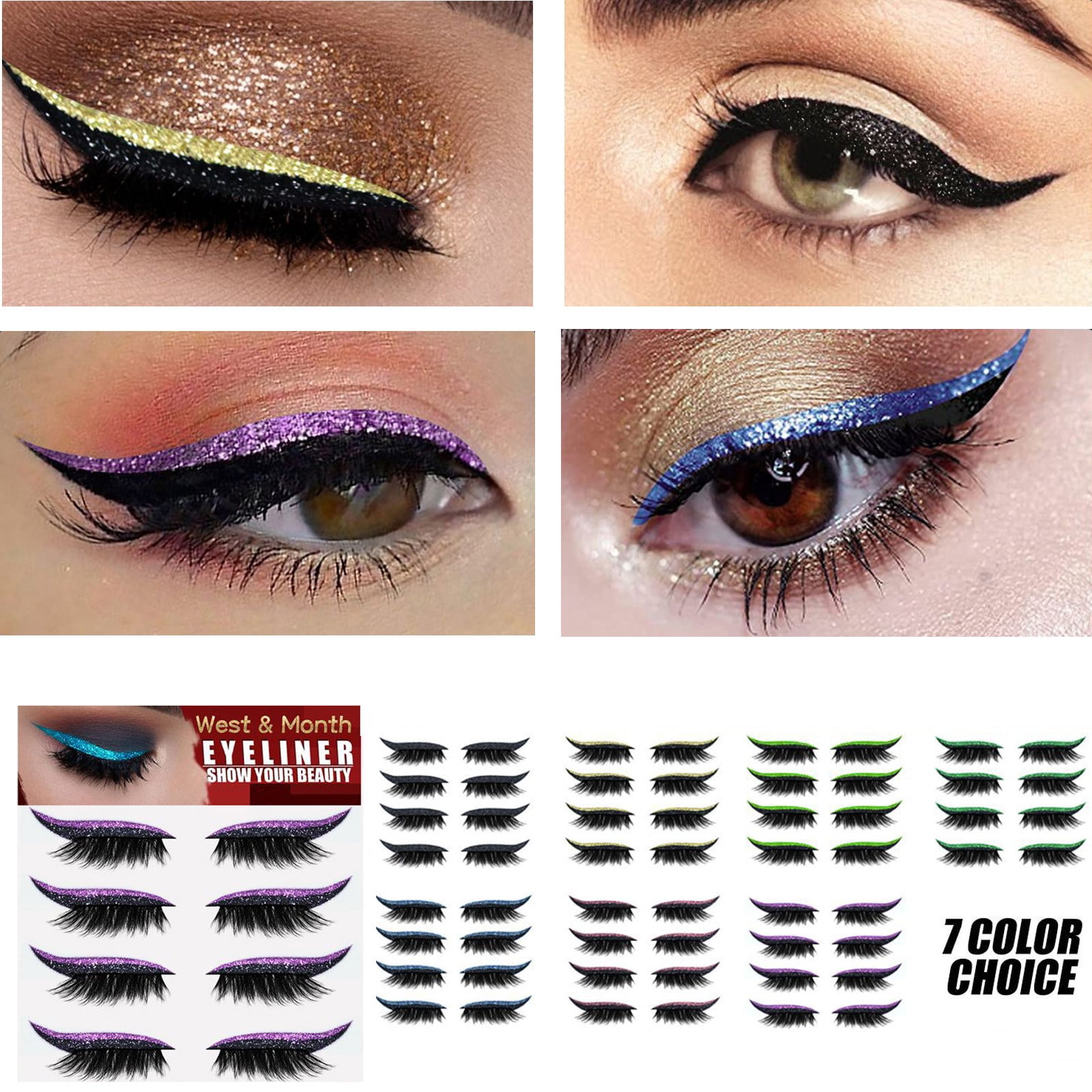 Sales Today Clearance! 4 Pairs Reusable Eyelid and Eyelash Stickers ...