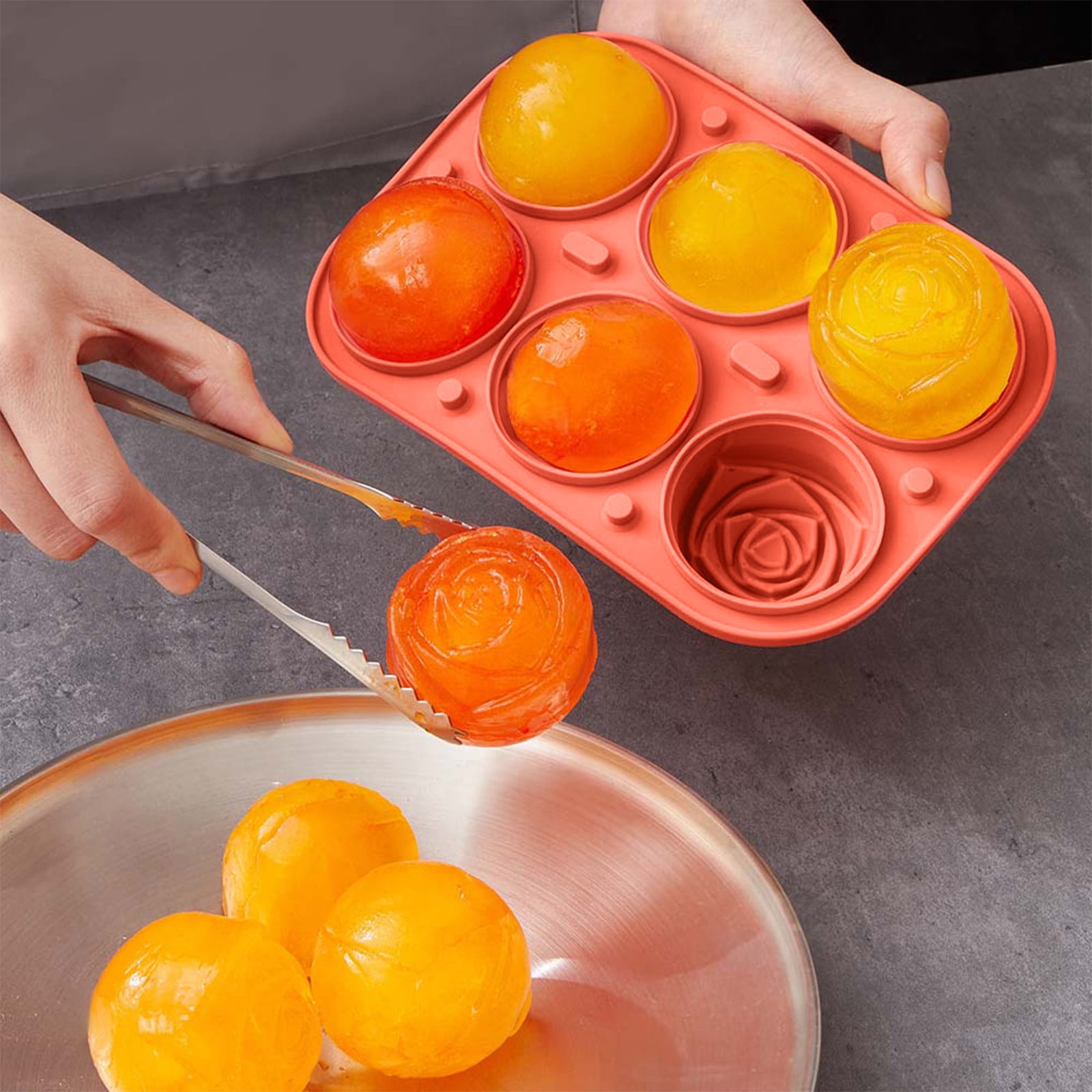 Sales Today Clearance! 6 Cell 3-in-1 Ice Forming Set, Sphere Ice Tray ...
