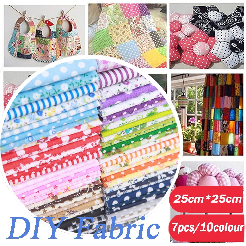 Sales Today Clearance! 7PCS Fabric Patchwork Squares Bundle, Quilting ...