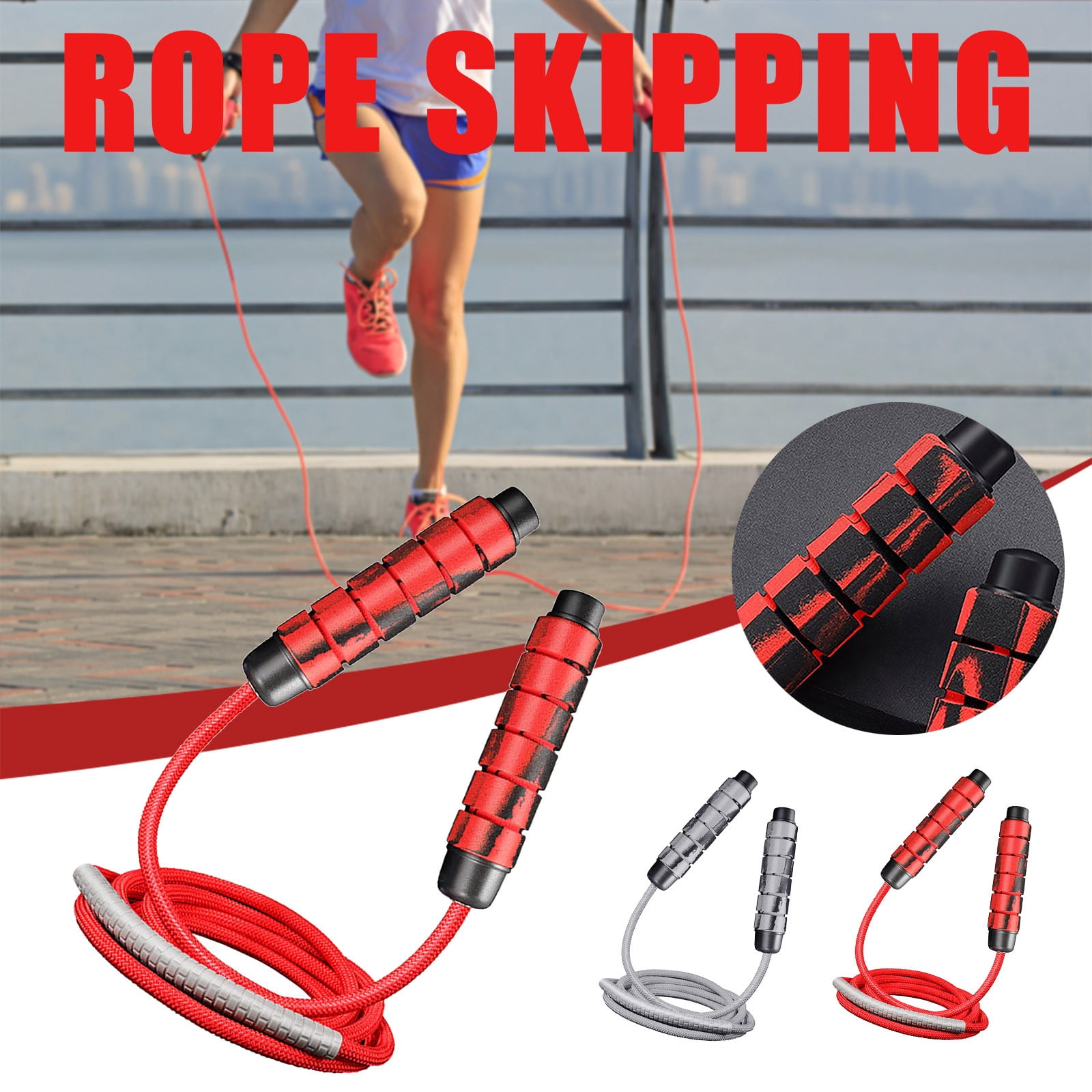 Sales Today Clearance! Ajustable Weighted Skipping Heavy Rope Gym Adult ...