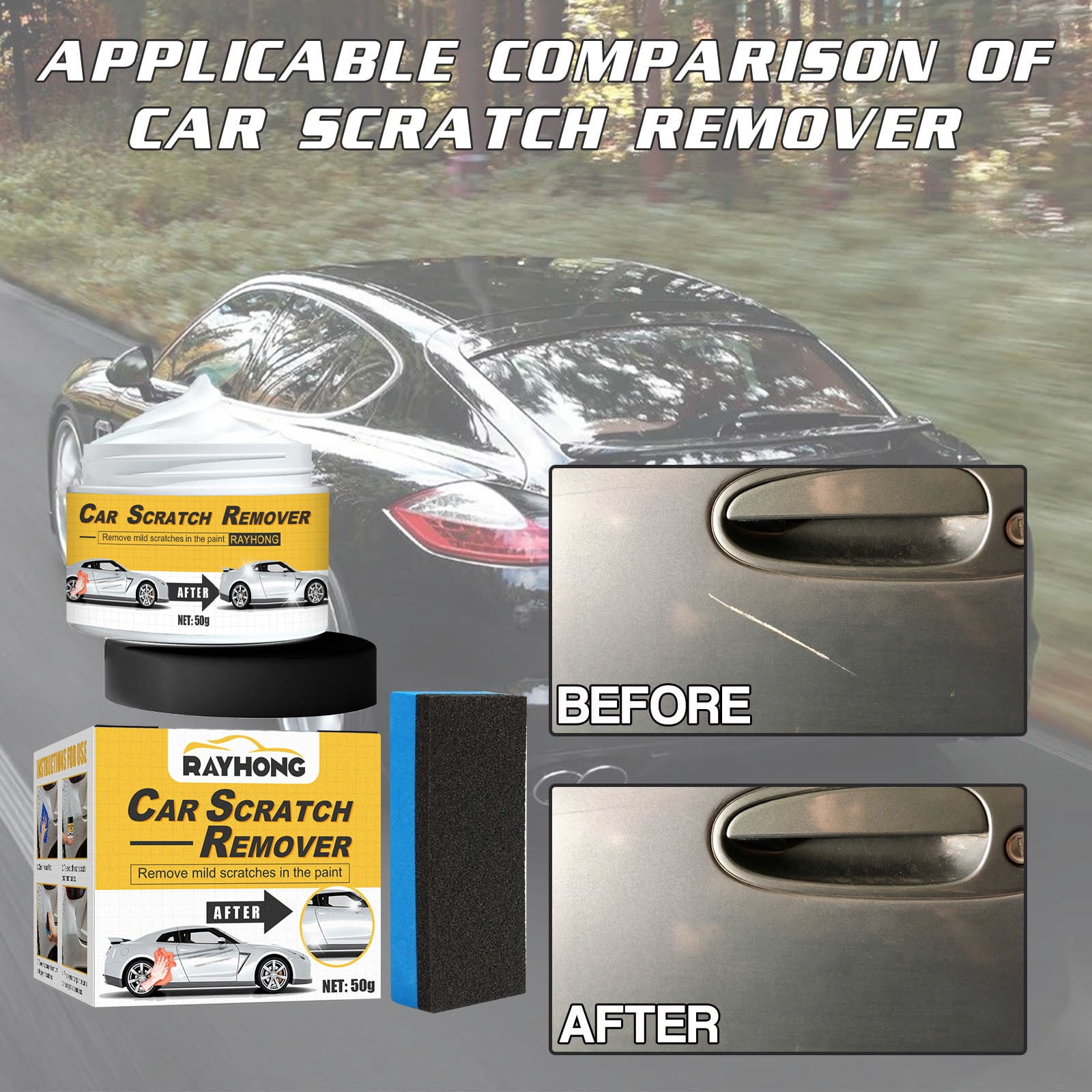 Sales Today Clearance! Automotive Scratch Remover Paste, Car Paint ...
