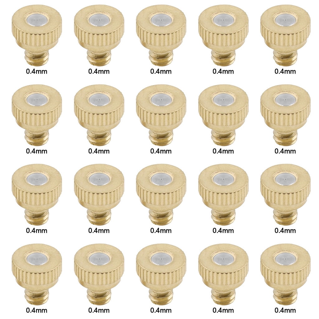 Bifavgk 20Pcs Brass Misting Nozzles Water Miste Sprinkle For Cooling ...