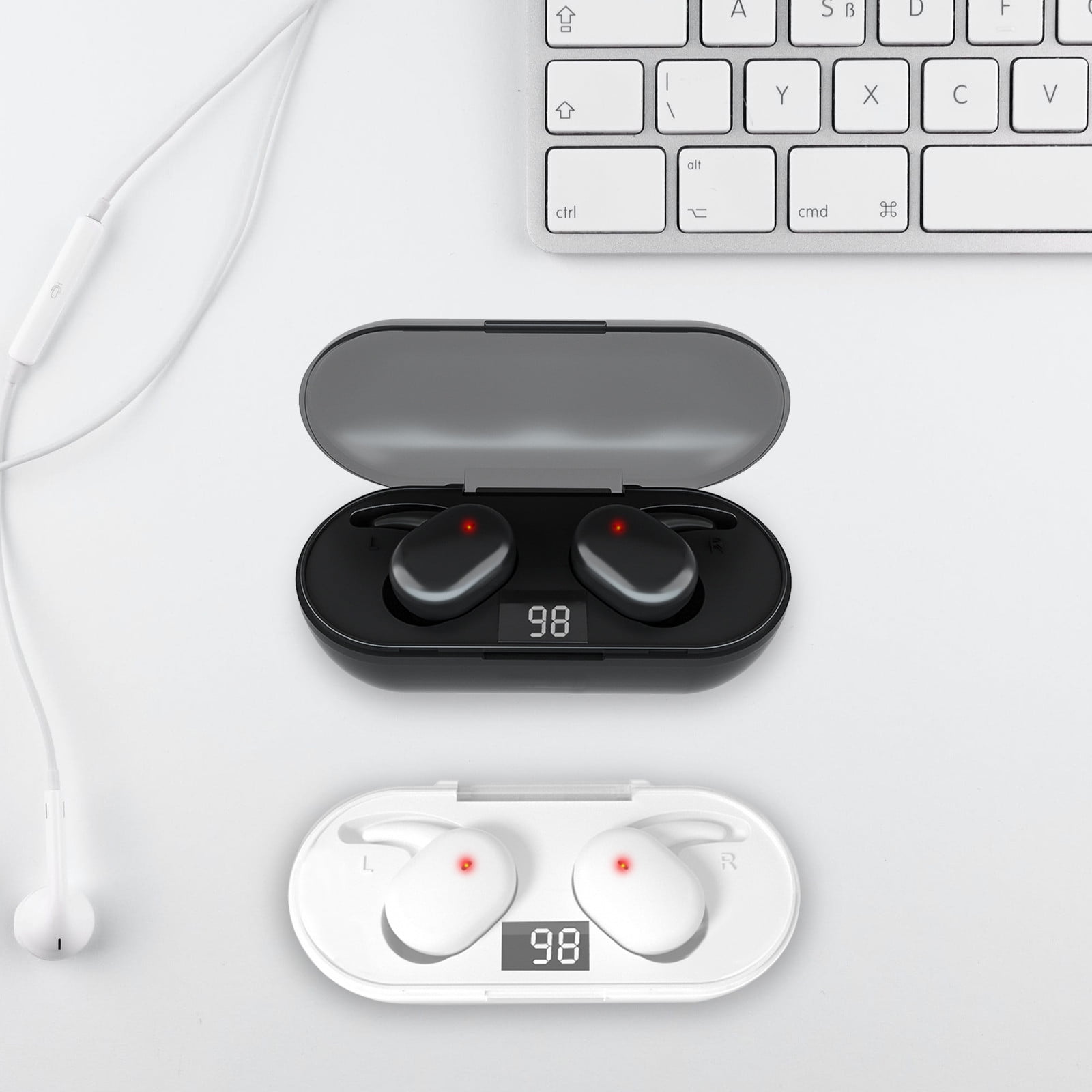 Sales Today Clearance! Bluetooth 5.0 Wireless Earbuds, In-Ear Stereo Headphones with Wireless ...