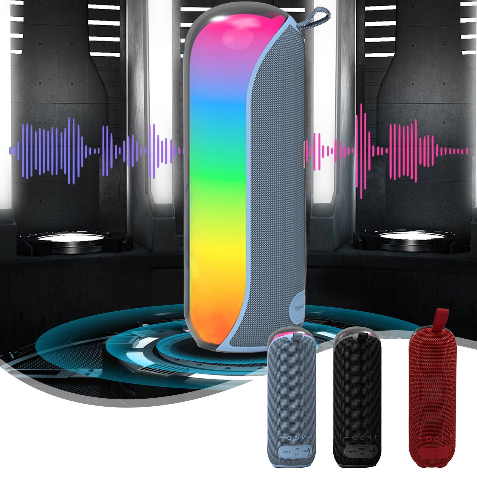 Sales Today Clearance! Bluetooth 5.3 Home Wireless Speaker, Cool Light ...