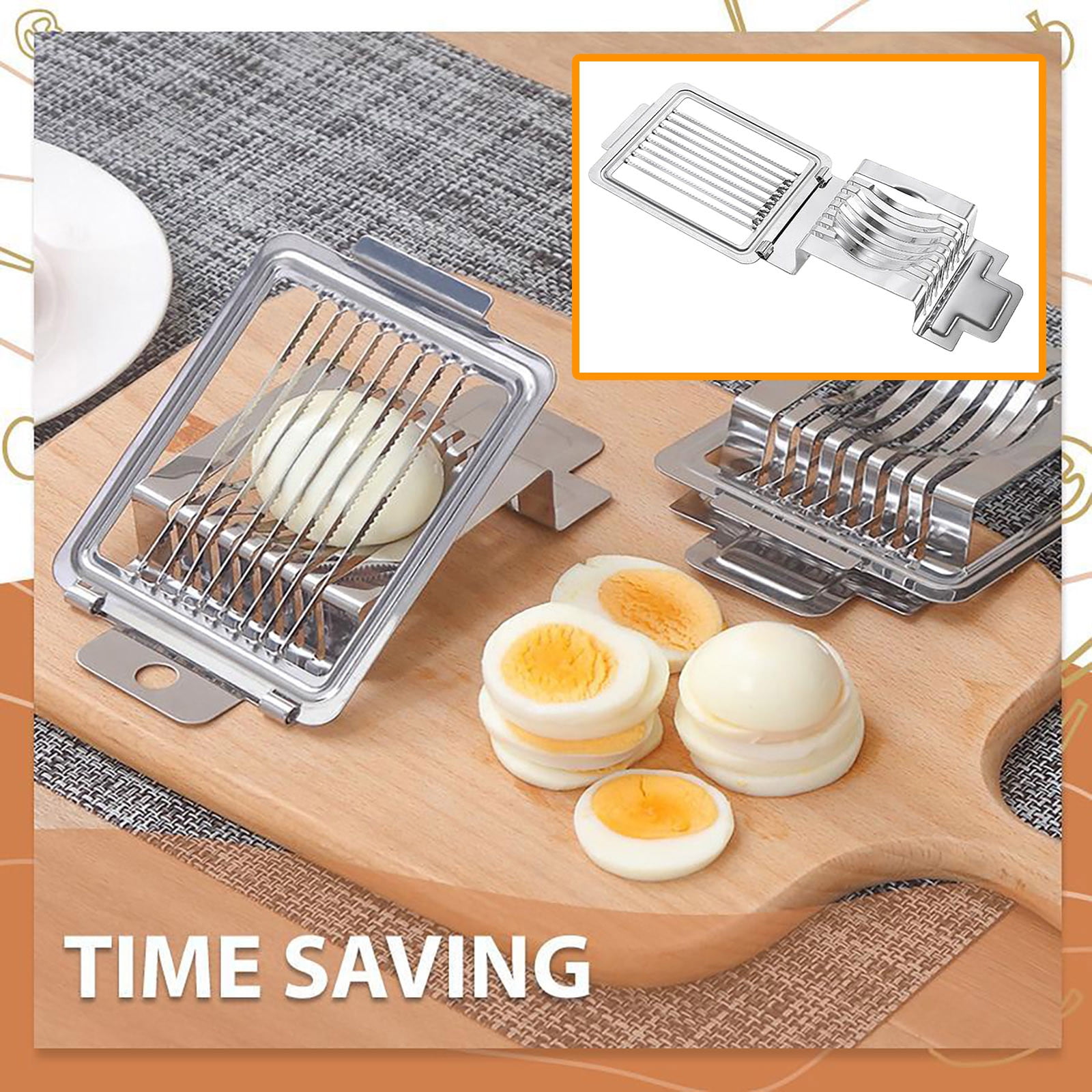 Sales Today ! Boiled Egg Slicer,Multipurpose Stainless Steel Egg Slicer ...
