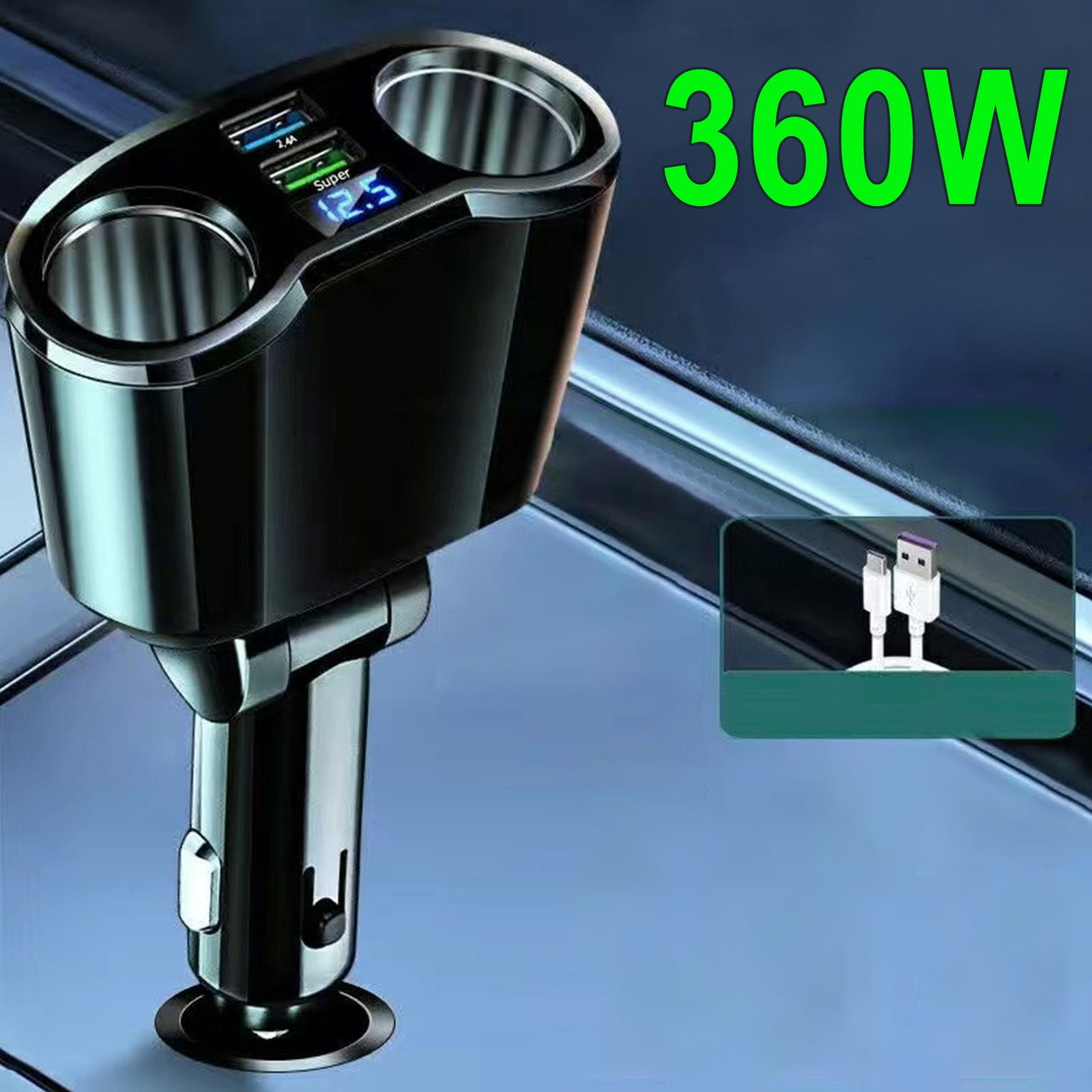 Sales Today Clearance! Car Charger Super Fast Charging, Dual USB Car ...