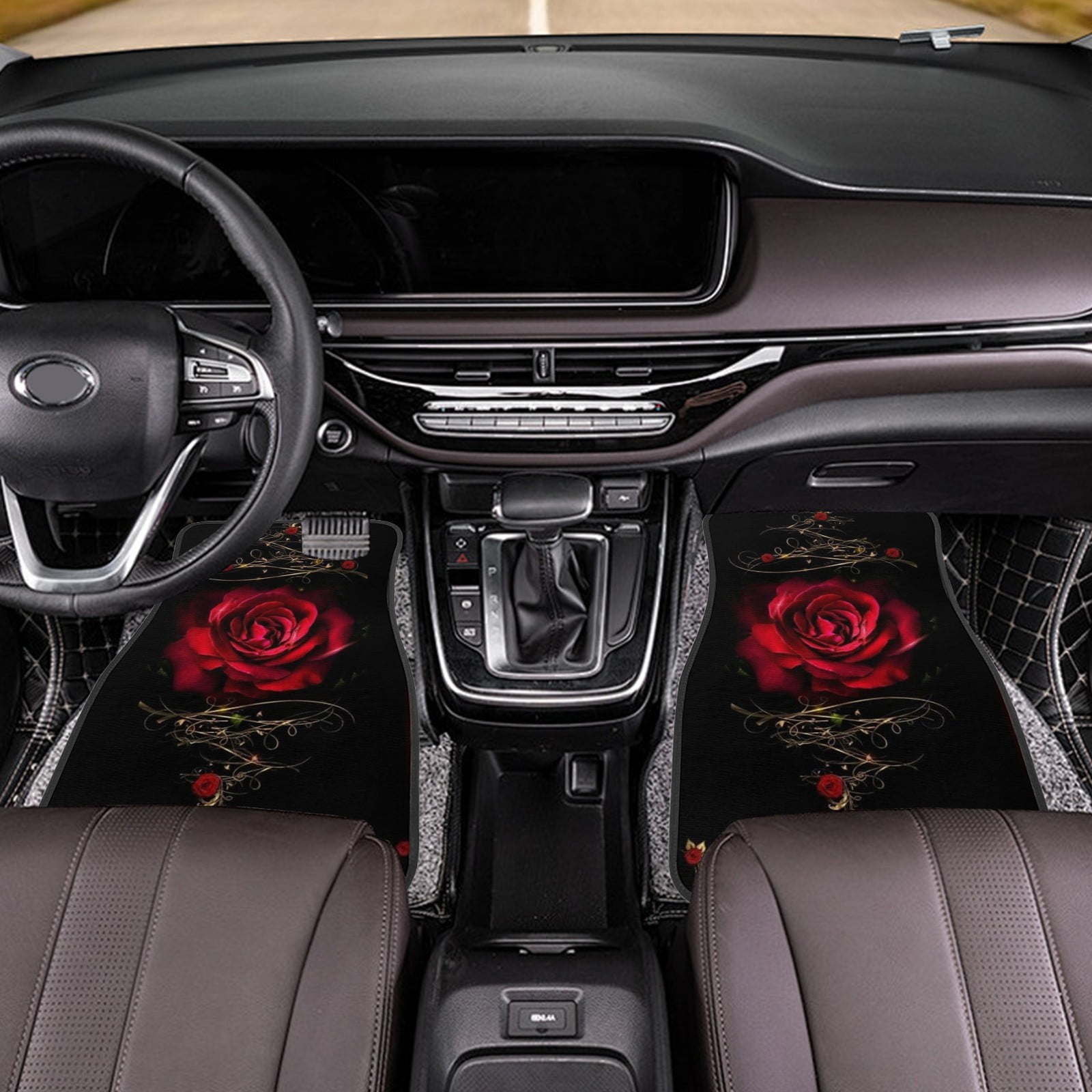 Car Foot Mats, Universal Carpet Set of 2, Stain-Resistant Floor Mats ...