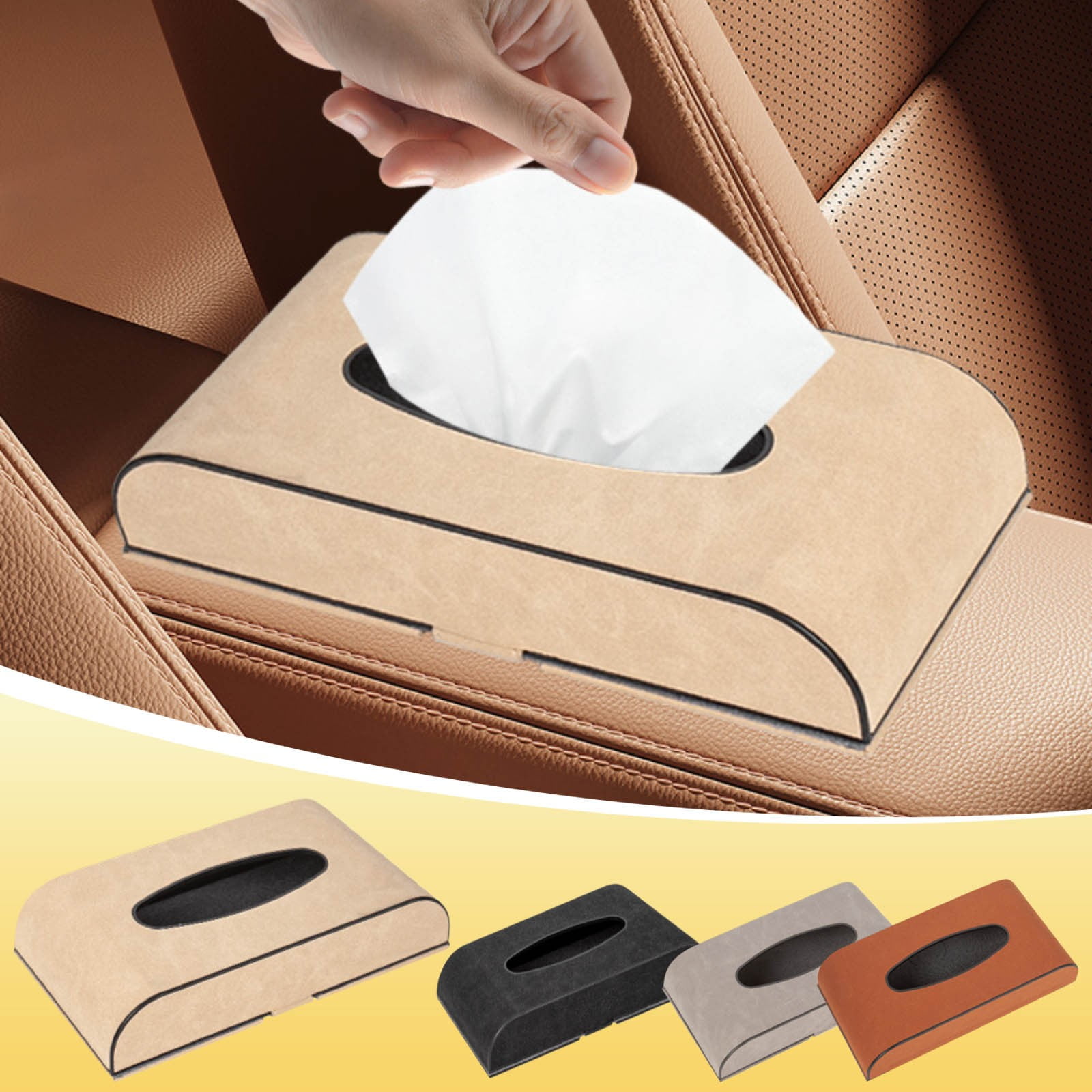 Sales Today Clearance! Car Tissue Box, Portable Paper Storage Box ...